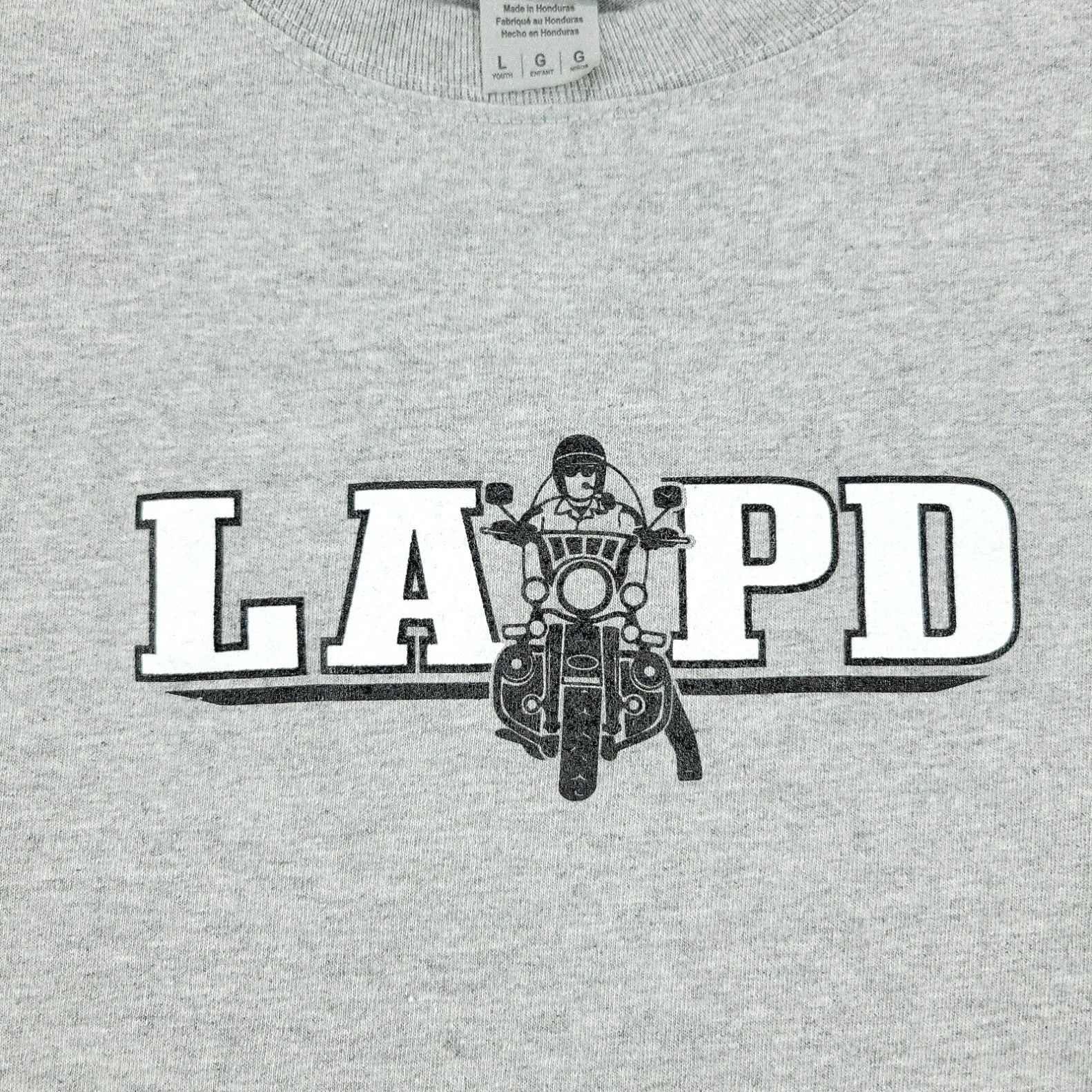 Police LAPD Gear Shirt Boy Large Gray Graphic Long Sleeve Los Angeles ...