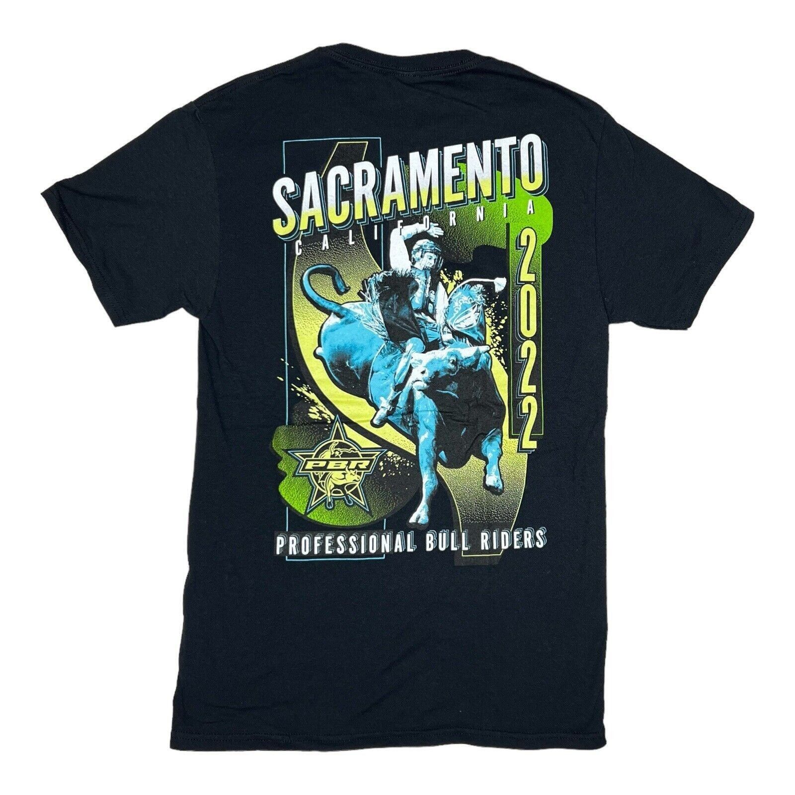 Streetwear PBR Bull Riding T-Shirt Size Small 2022 Sacramento Californi ...