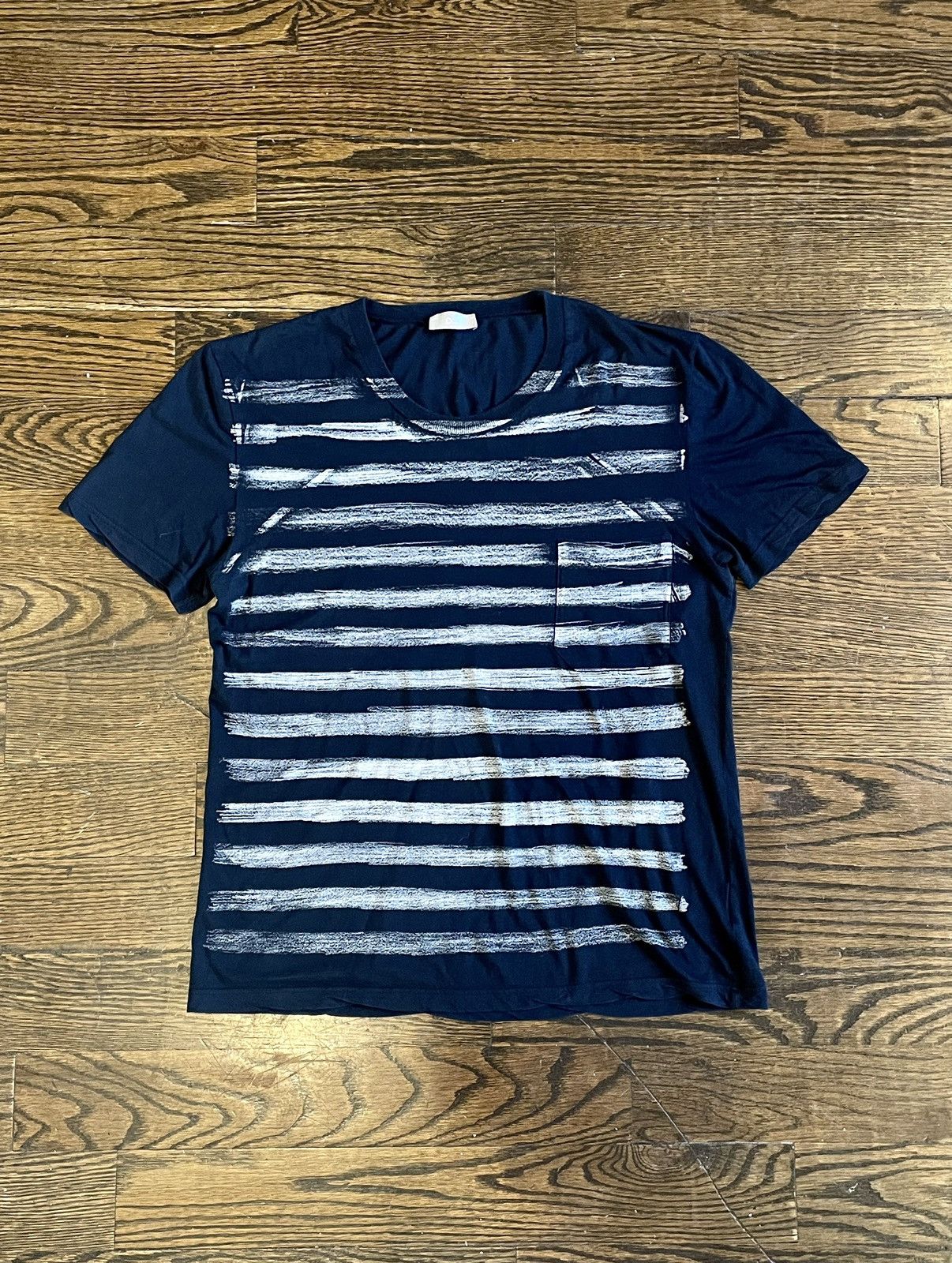 Dior × Hedi Slimane Dior Homme SS05 Striped Runway T-Shirt | Grailed