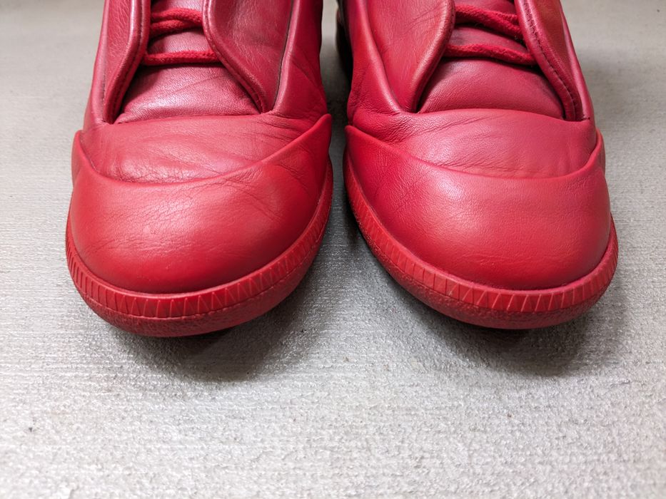 Maison Margiela Maison Margiela Future High Tops Size 9 Red Leather ...
