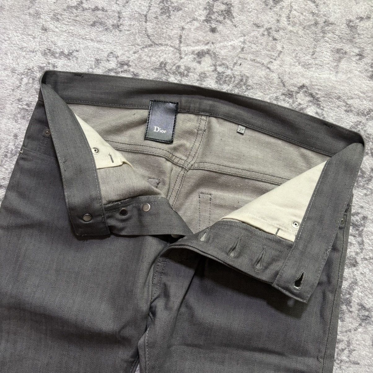 Dior × Hedi Slimane Dior Homme AW08 Stone Wash Skinny Jeans Grey | Size ...