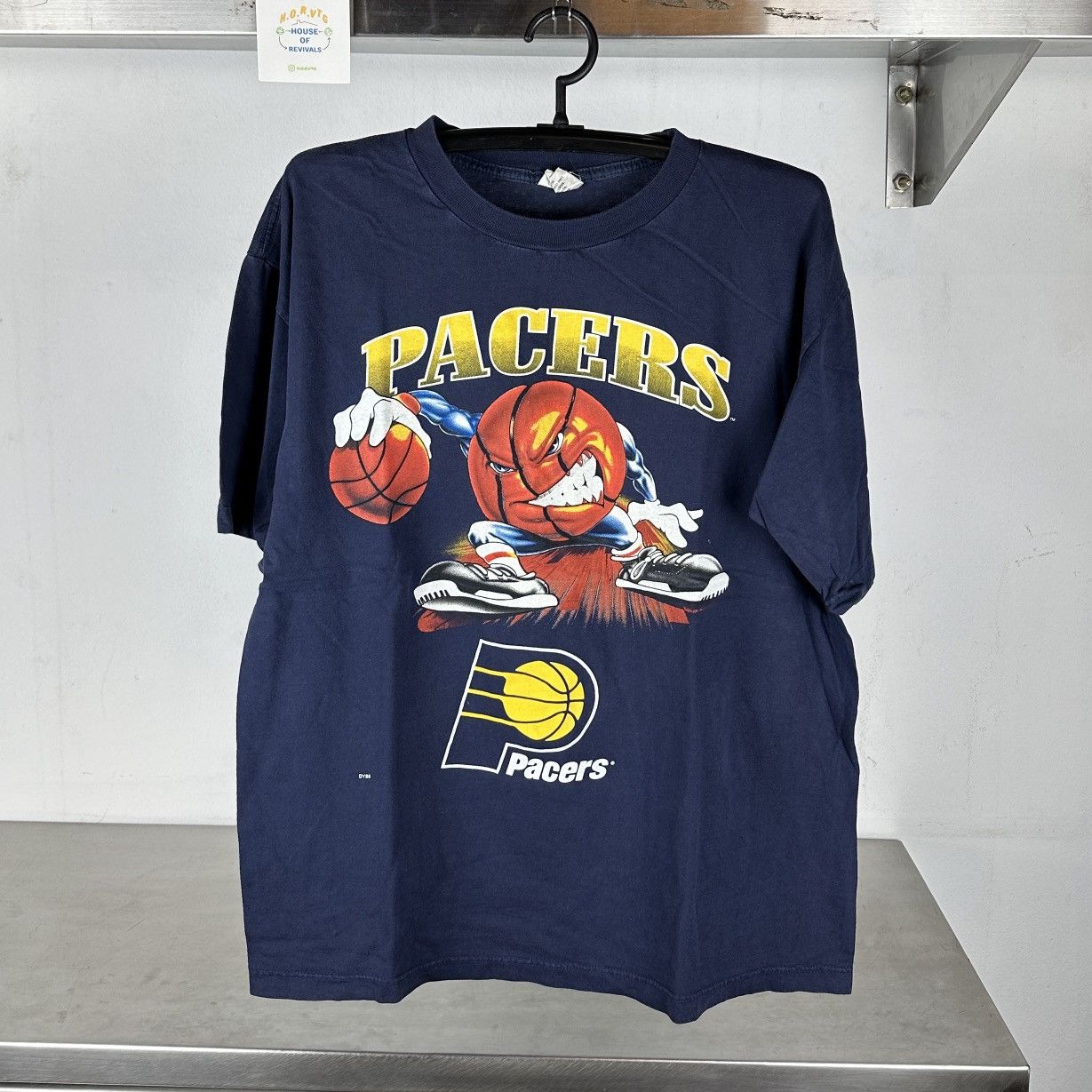 Vintage Vintage 90s Indiana Pacers Basketball art NBA t-shirt | Grailed