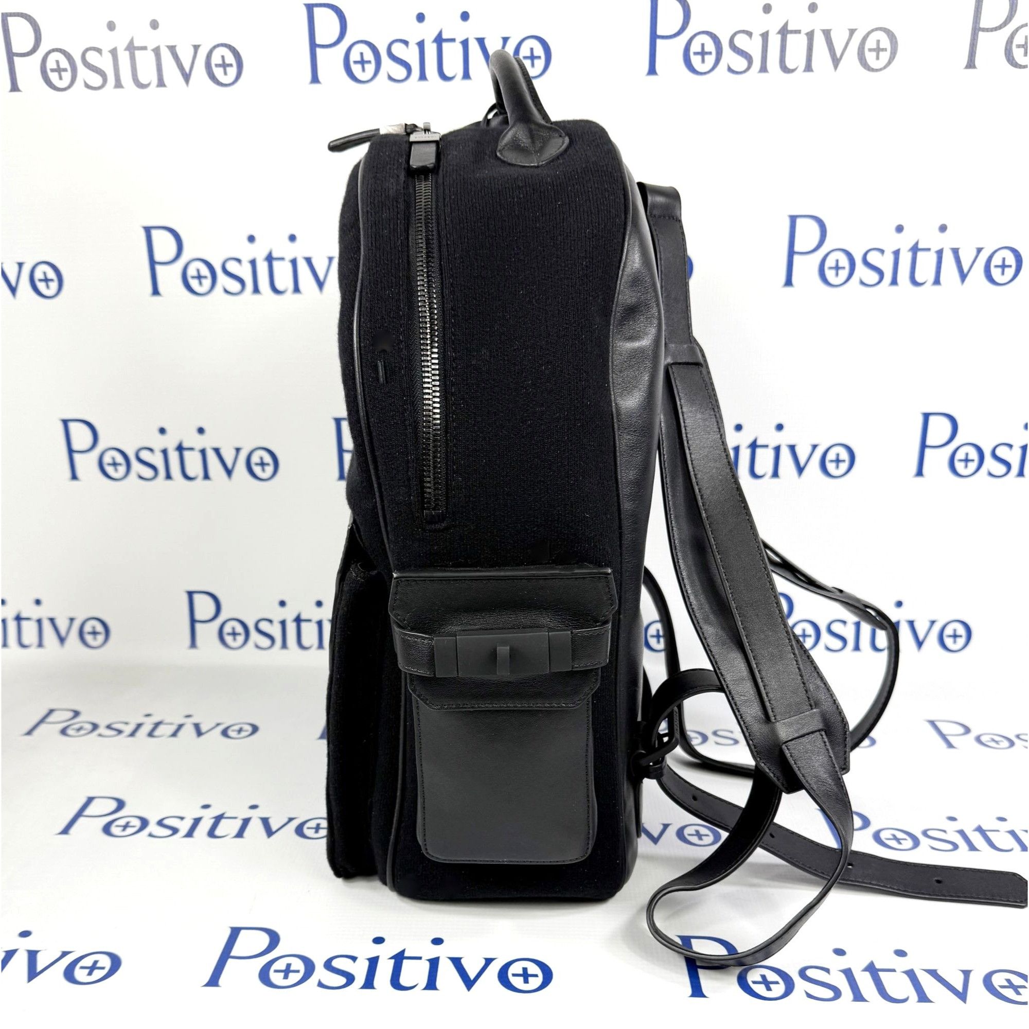 Buscemi Buscemi PHD Black Fabric/Leather Backpack Bag Medium SAMPLE ...