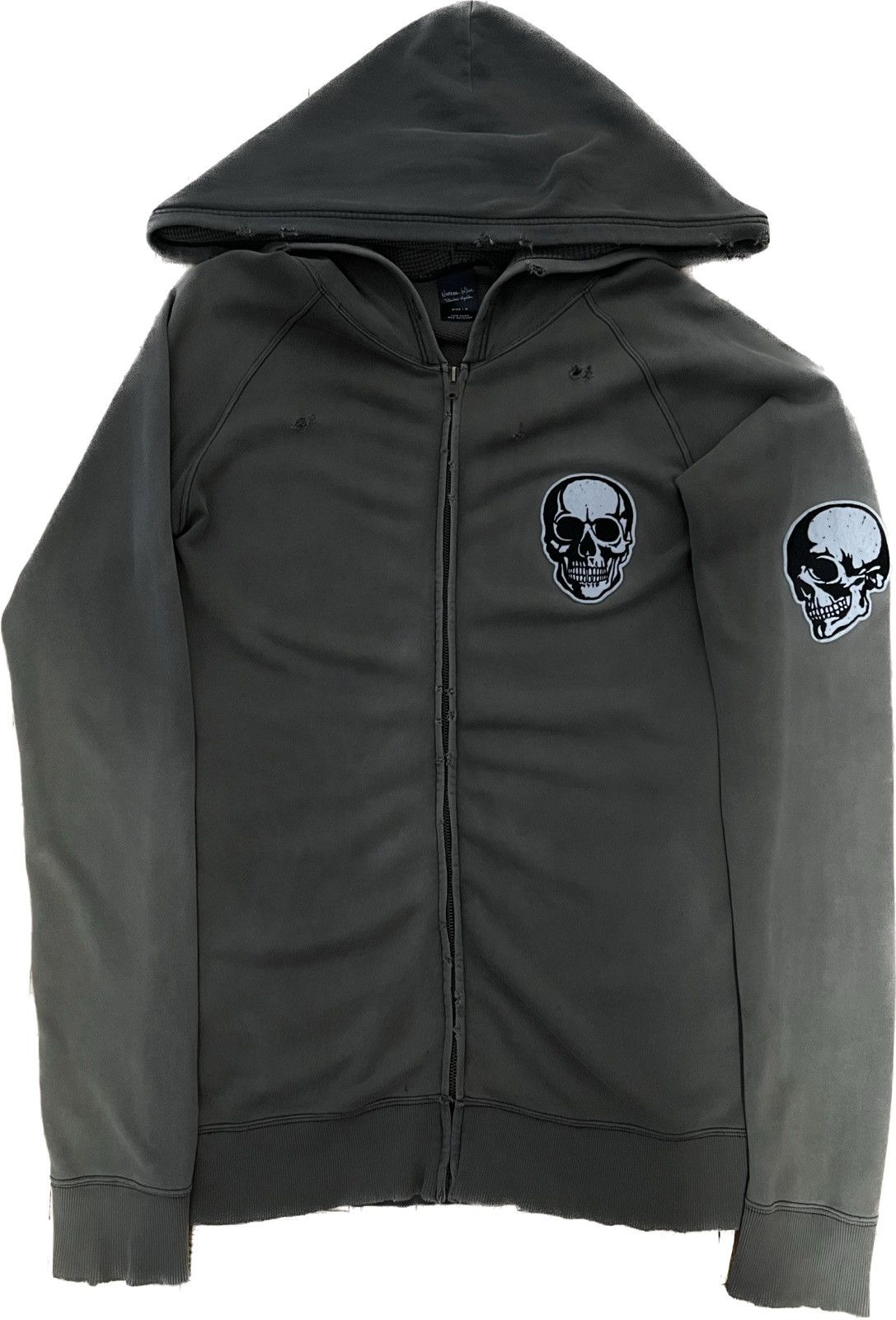 Number (N)ine Number Nine Double Skull Zip-Up Sweater | Grailed