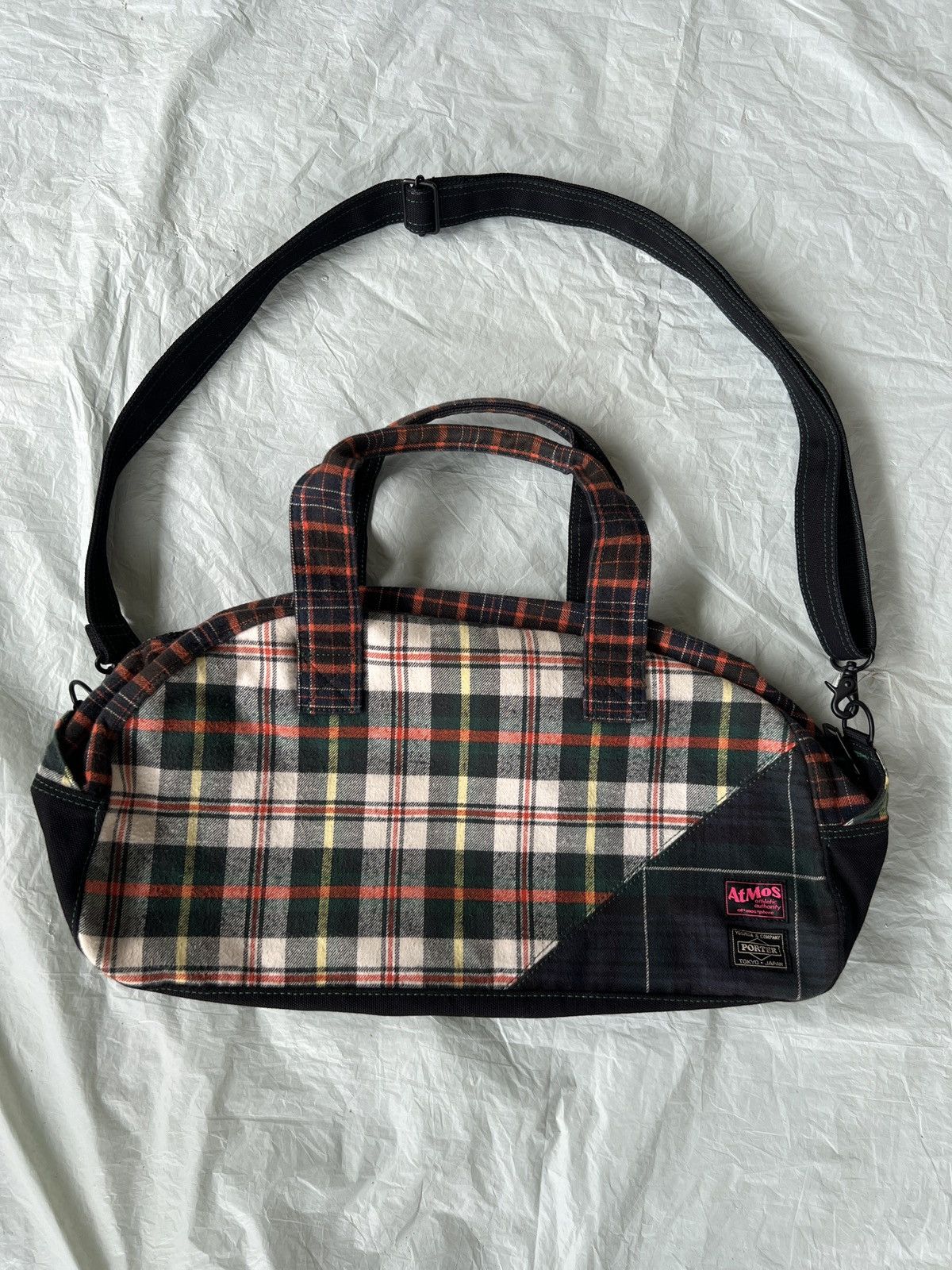Japanese Brand × Porter × atmos Porter X Atmos Plaid Sling Bag | Grailed