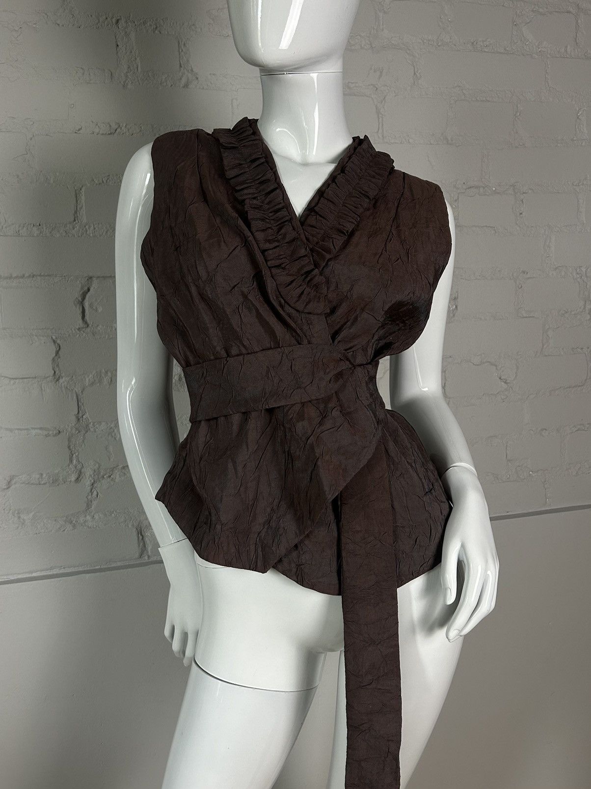 Avant Garde × Vintage Insane japanese style asymmetric blouse | Grailed
