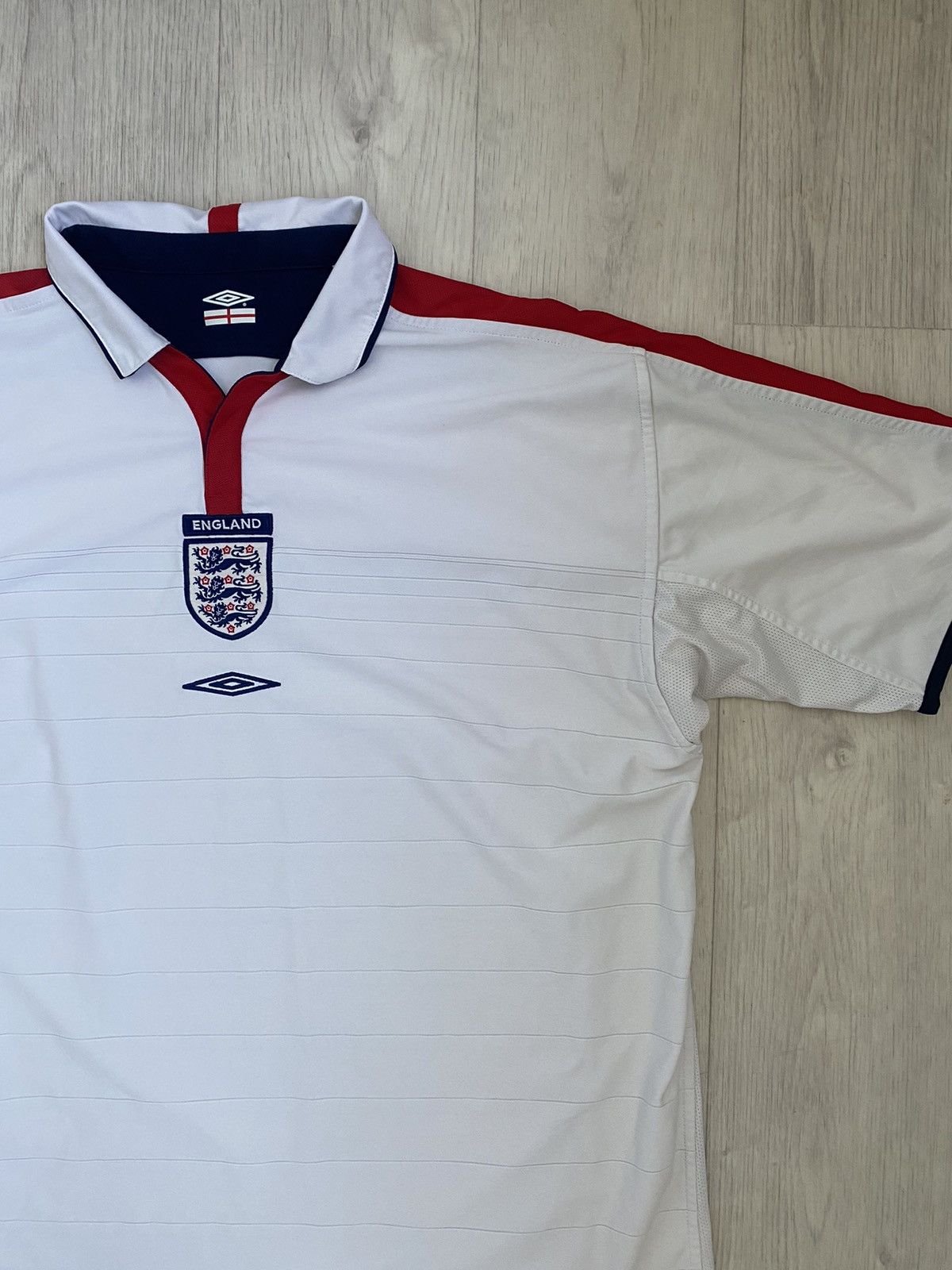 Soccer Jersey × Umbro England football shirt vintage White home kit ...