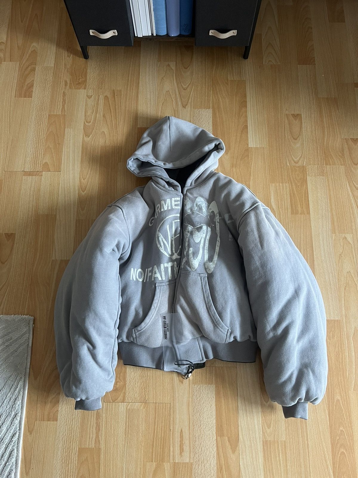 No Faith Studios REVERSIBLE HOOD BOMBER JACKET GREEN // No Faith ...