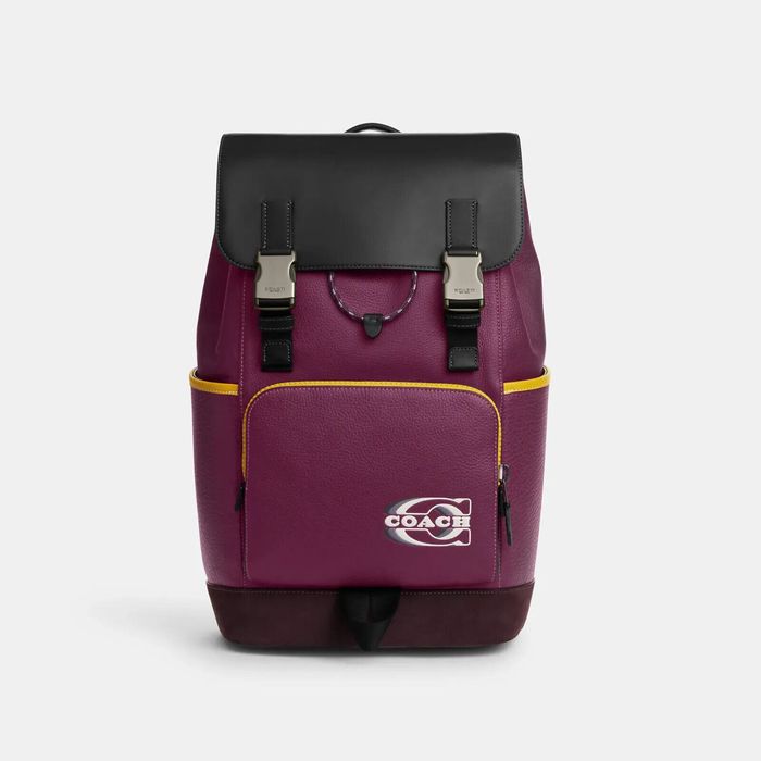 Coach Track Backpack In Color block Signature Canvas | Grailed