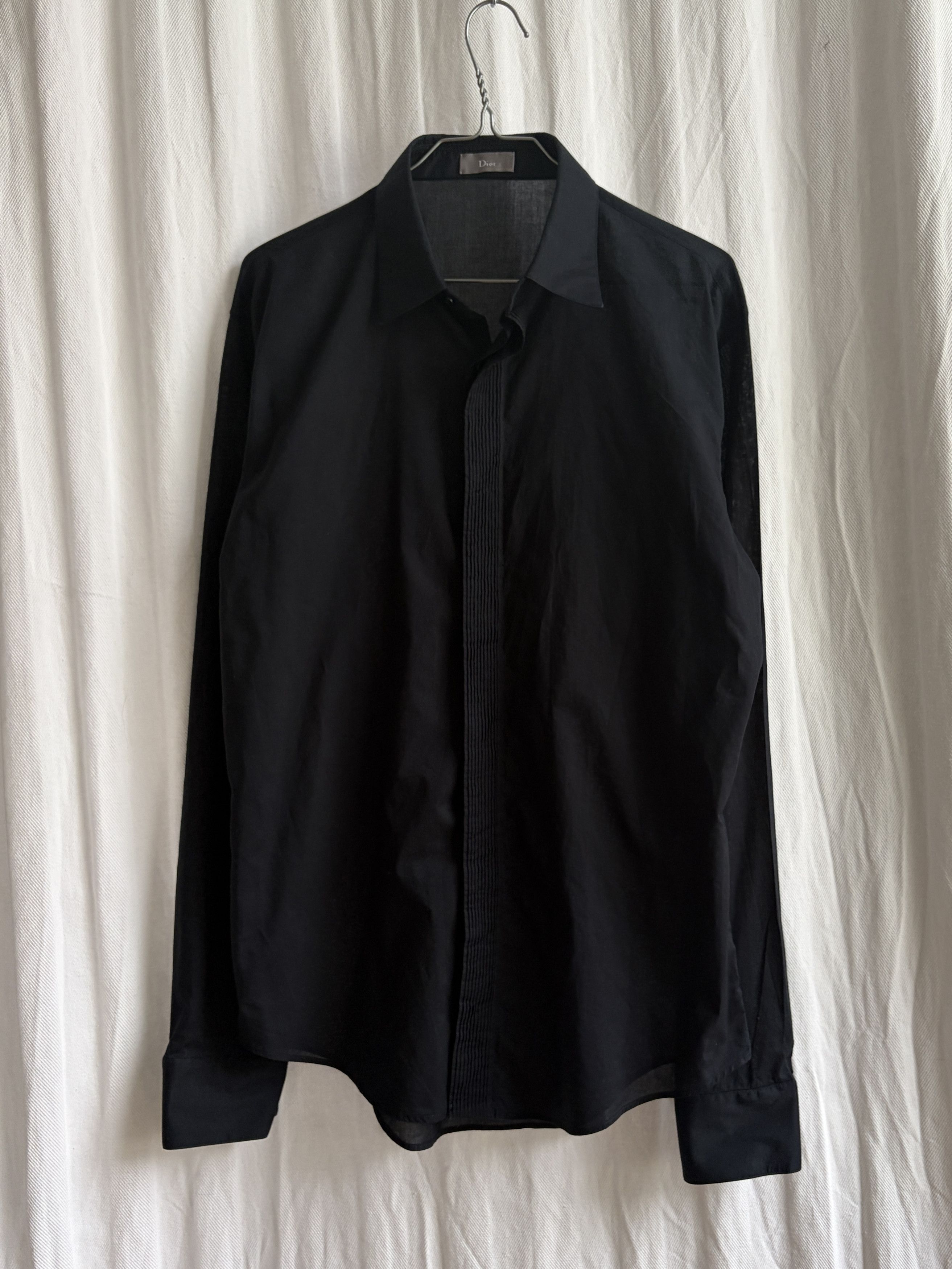 Dior AW06 Semi-Sheer Shirt w/ Pleated Placket | Grailed