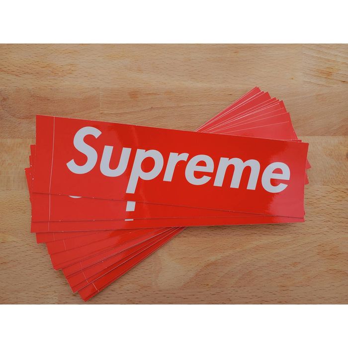 Supreme ONE Supreme Red Box Logo Car Luggage Skateboard Sticker | Grailed