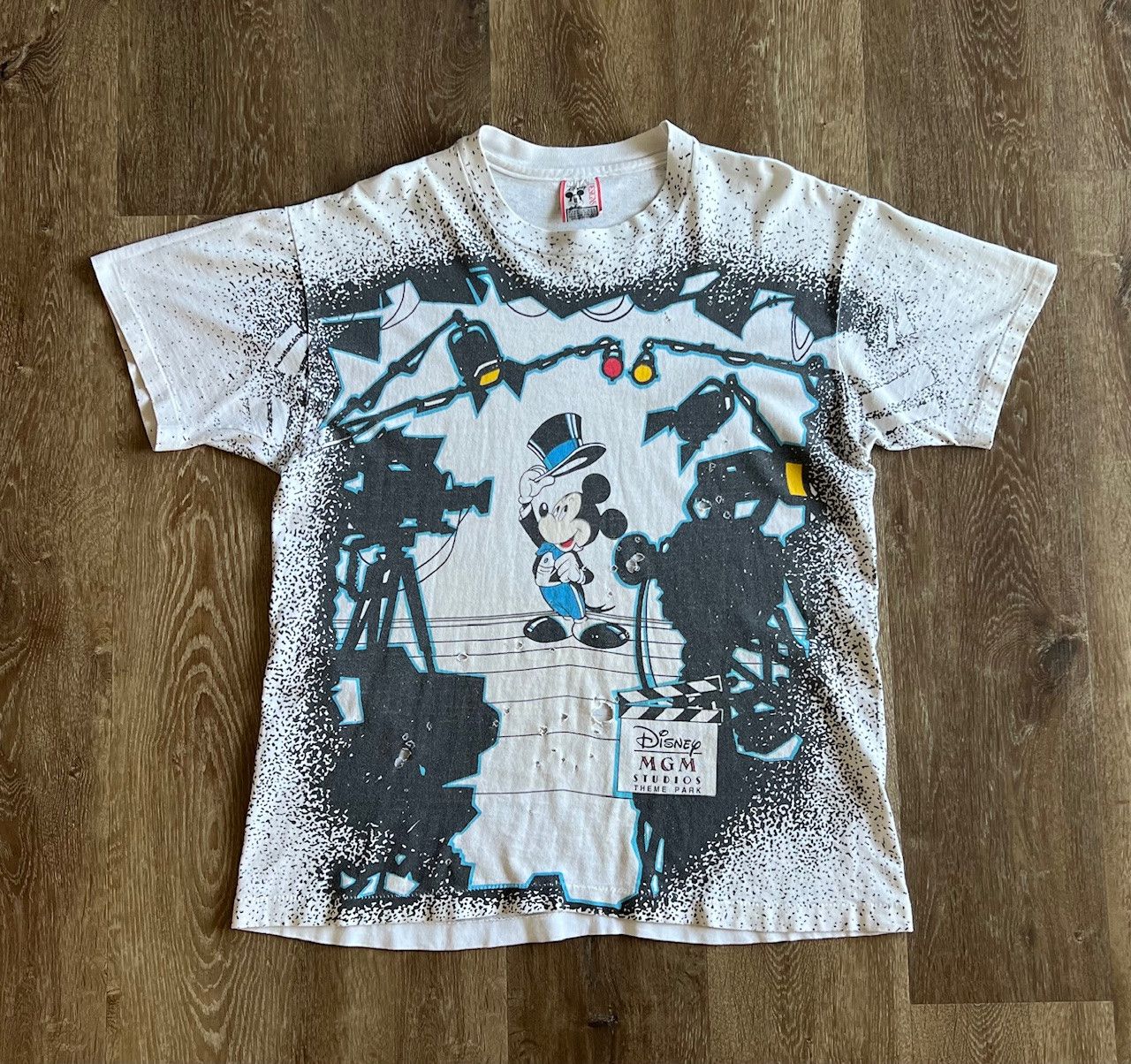 Vintage Vintage 90's Disney Mickey Mouse MGM Studios AOP T-Shirt XL ...
