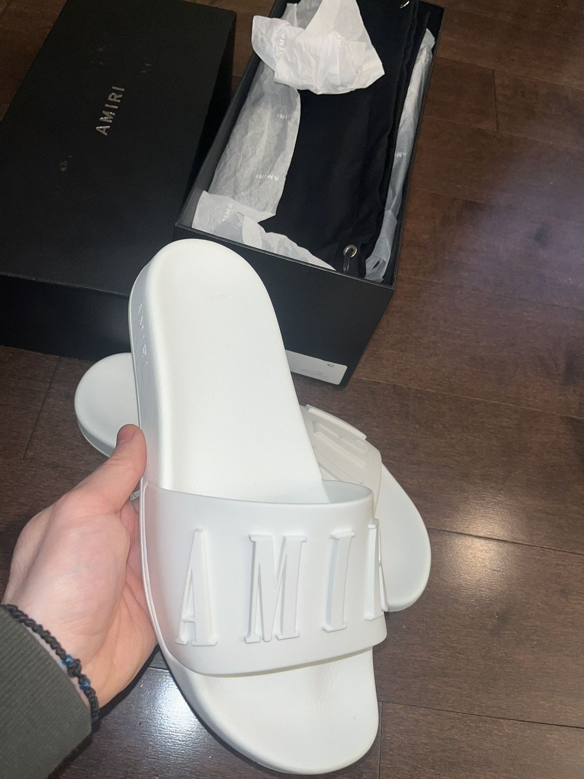 Amiri Amiri Pool Logo Slides White | Grailed