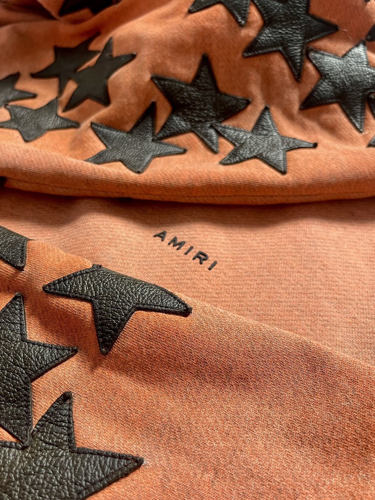 Amiri Amiri Chemist Leather Star Patch Hoodie | Grailed
