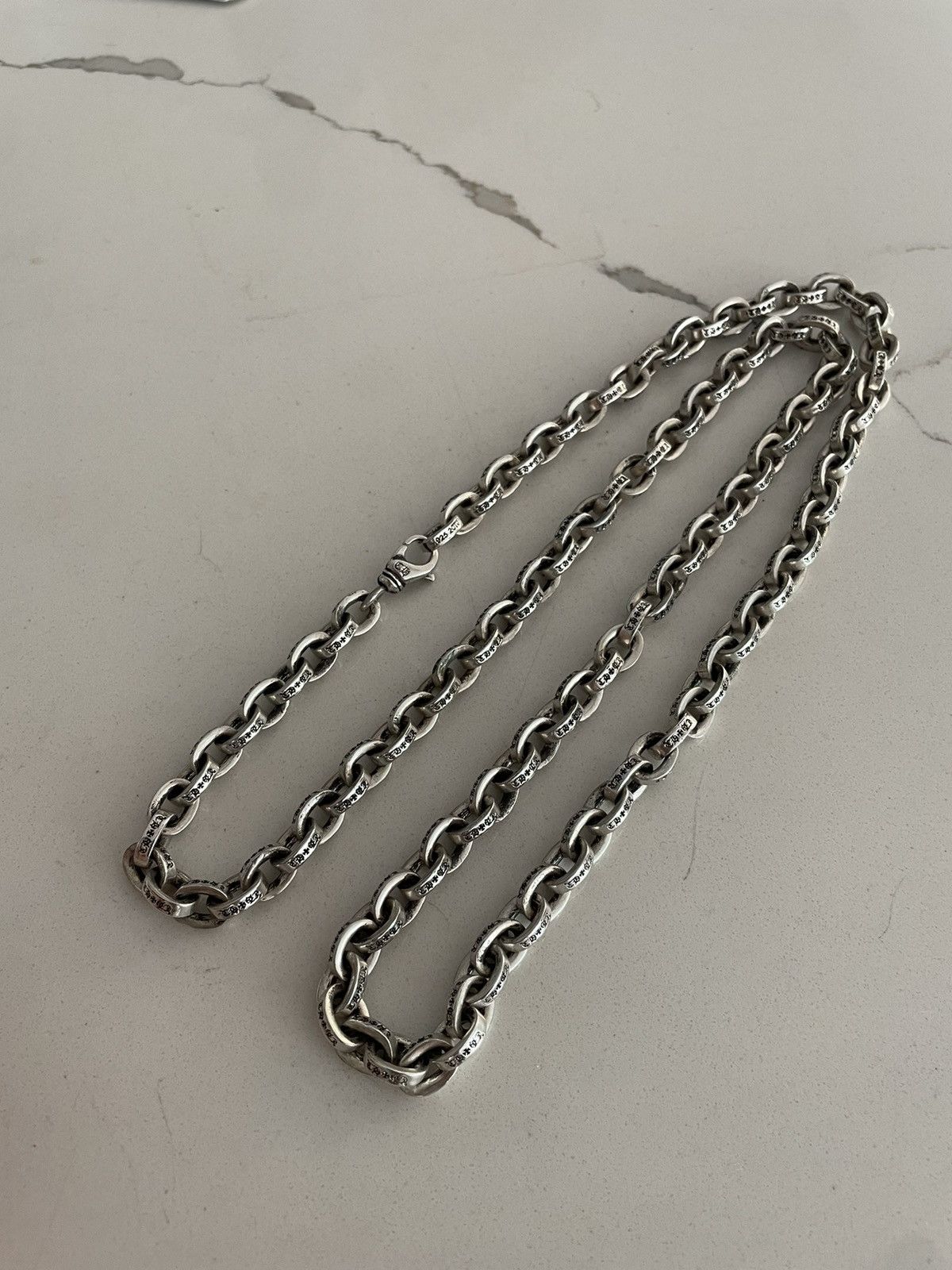 Chrome Hearts XL Chrome hearts large Paper chain necklace chain | Grailed