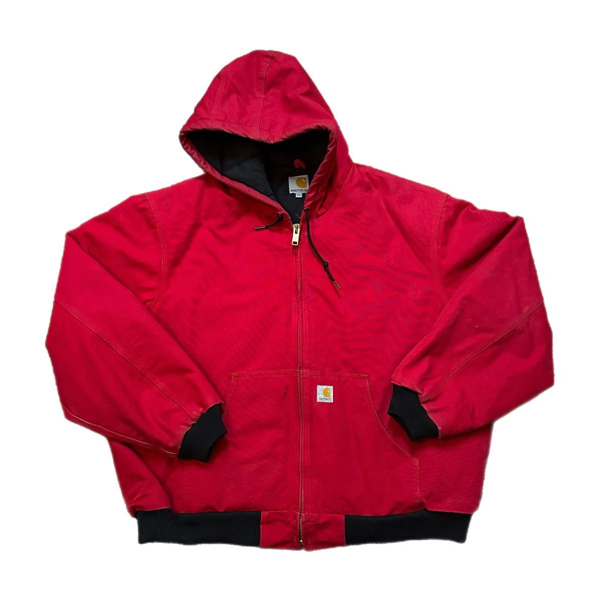 Vintage Vintage Red Carhartt Hooded Jacket | Grailed