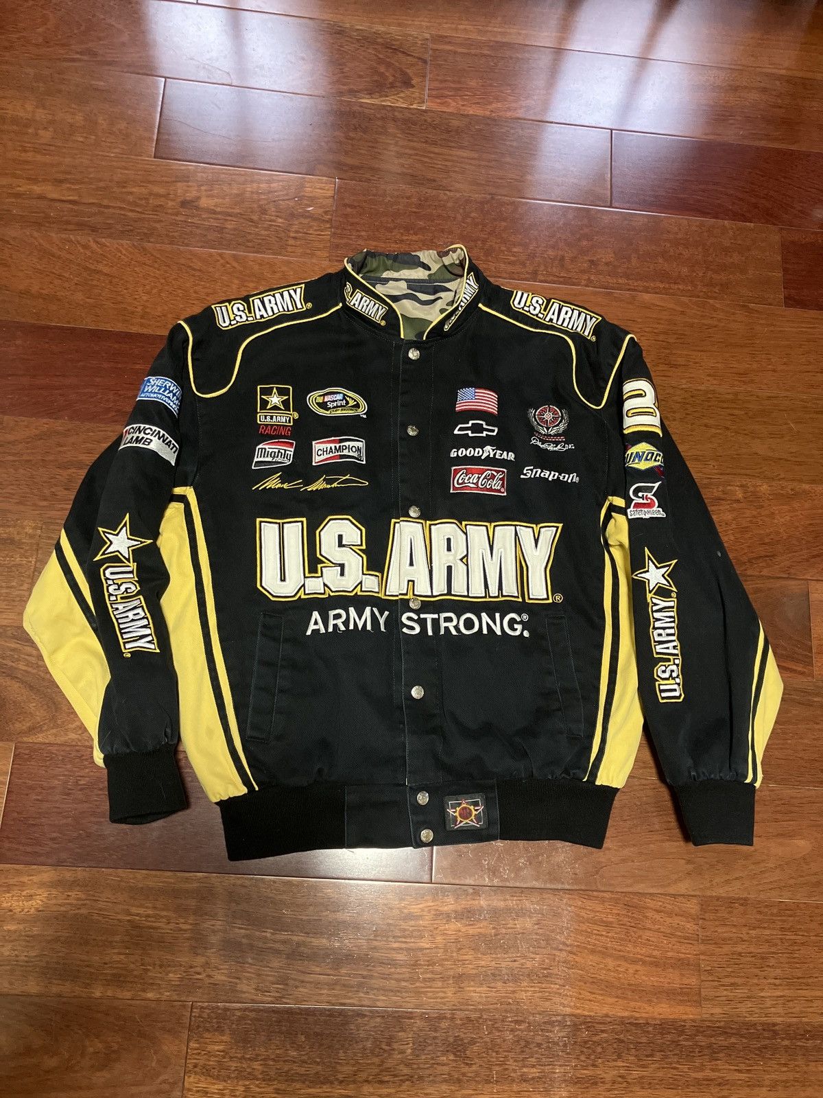 NASCAR × Streetwear × Vintage Jeff Hamilton US Army NASCAR Jacket | Grailed