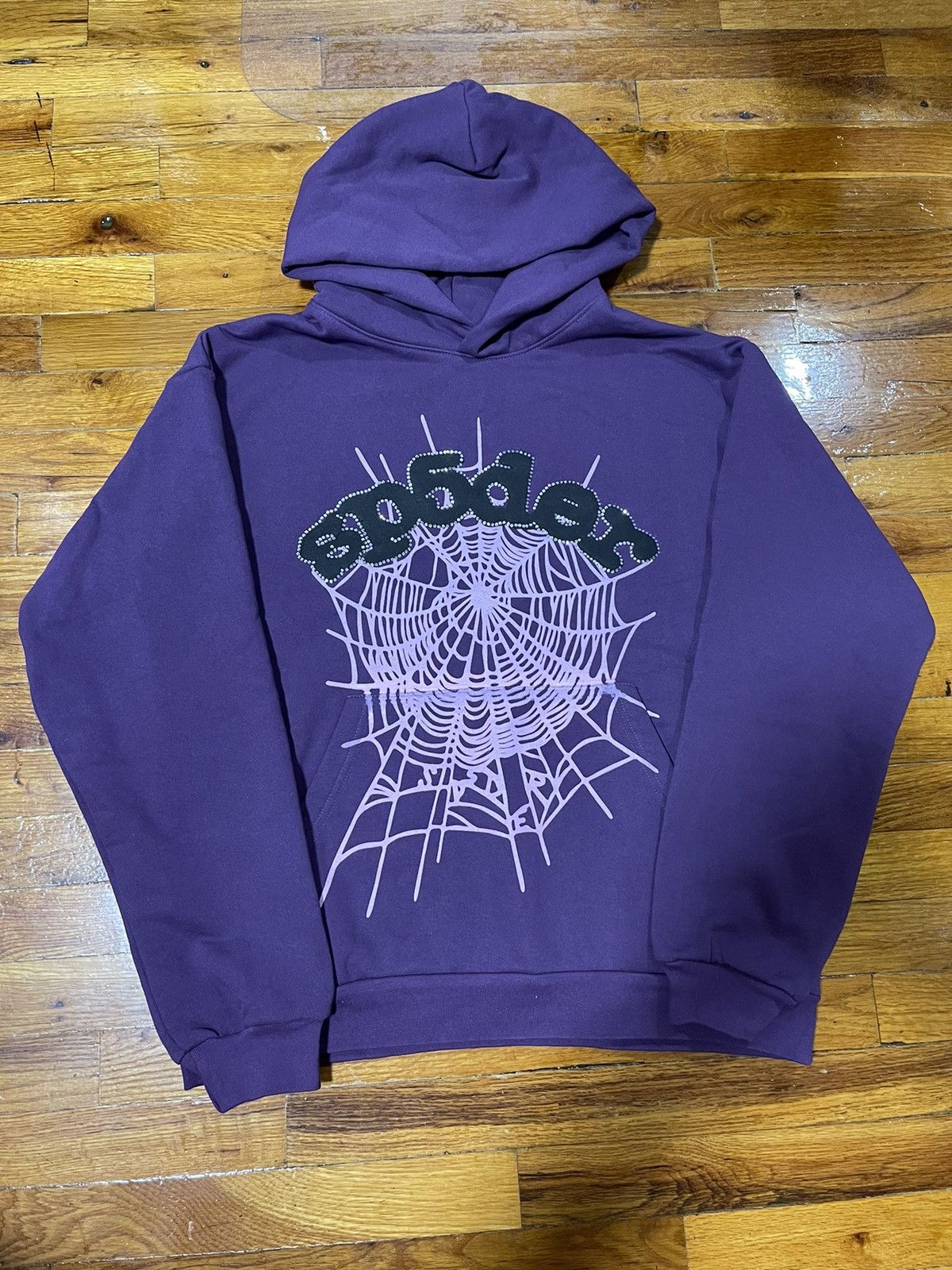 Spider Worldwide × Young Thug Sp5der Purple Rhinestone Hoodie Large ...