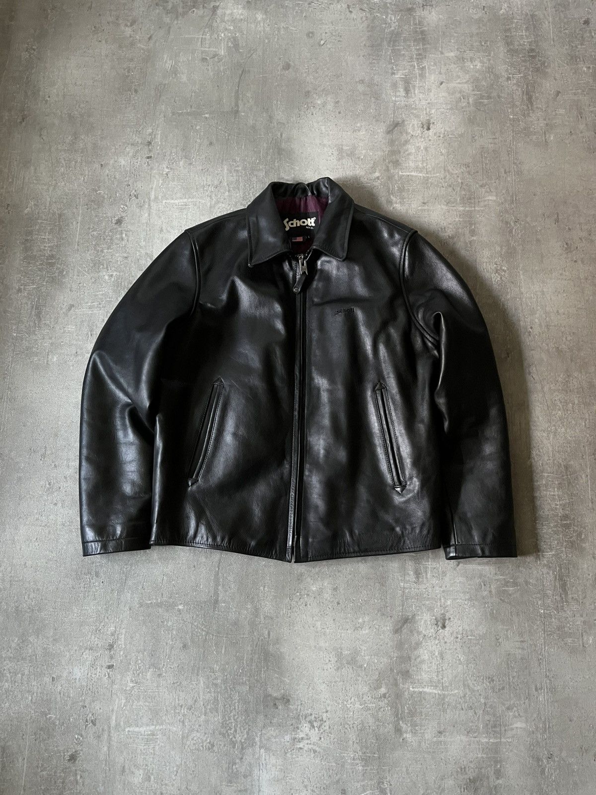 Leather Jacket × Schott × Vintage Vintage Schott leather jacket black ...