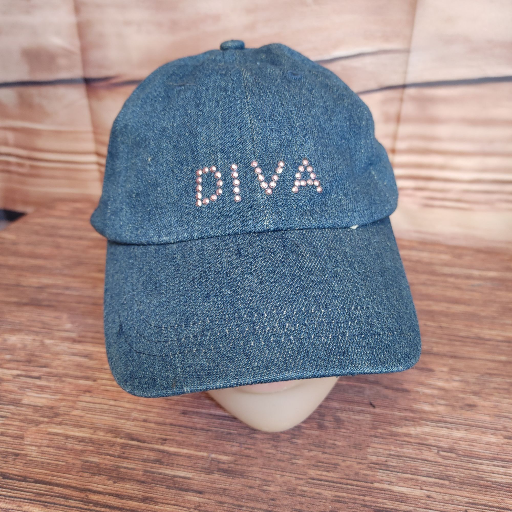Other Women's Blue Denim Bedazzled "Diva" Adjustable Baseball Cap | Grailed
