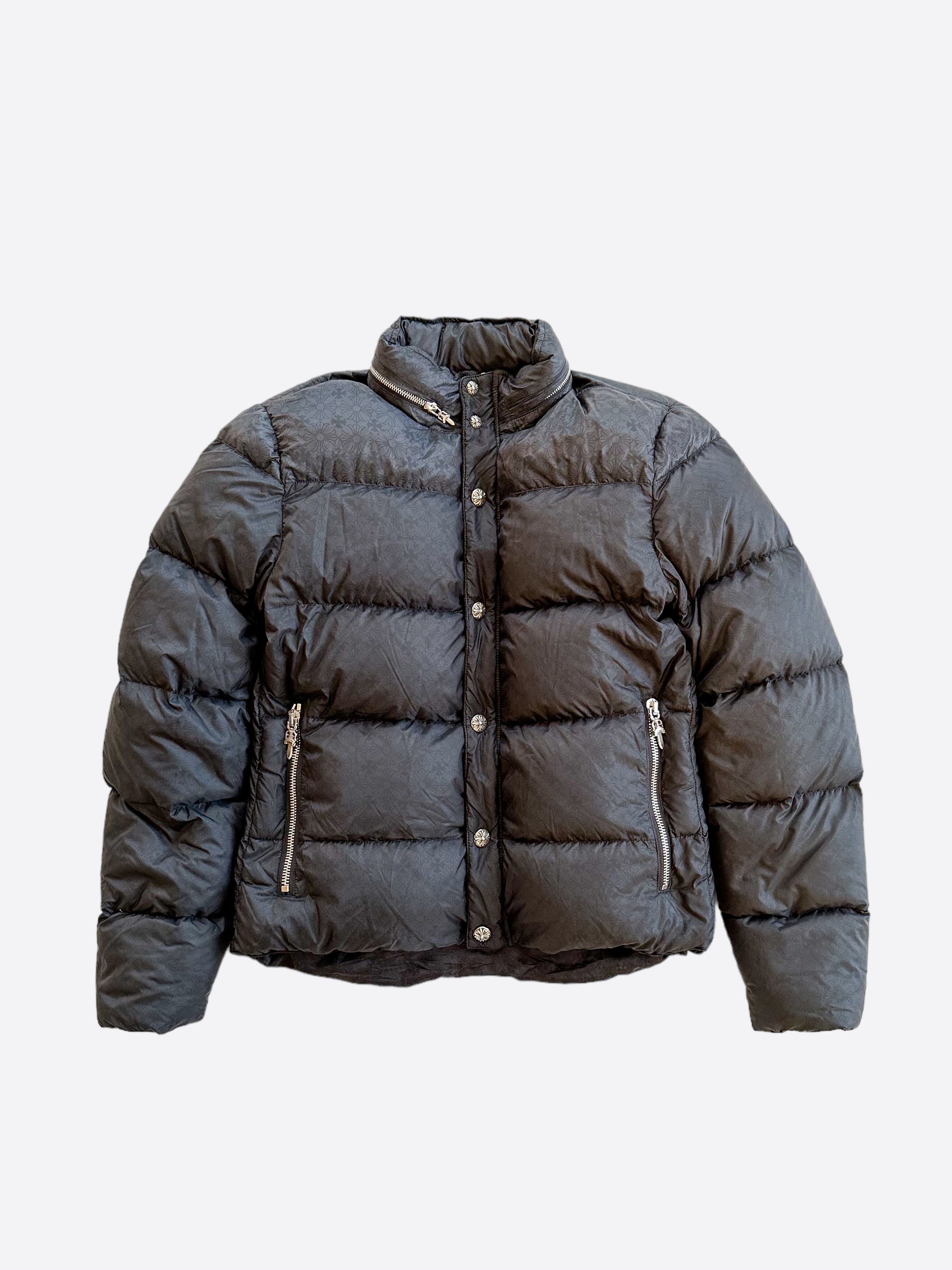 Chrome Hearts Chrome Hearts Black Cross Pattern Puffer Jacket | Grailed