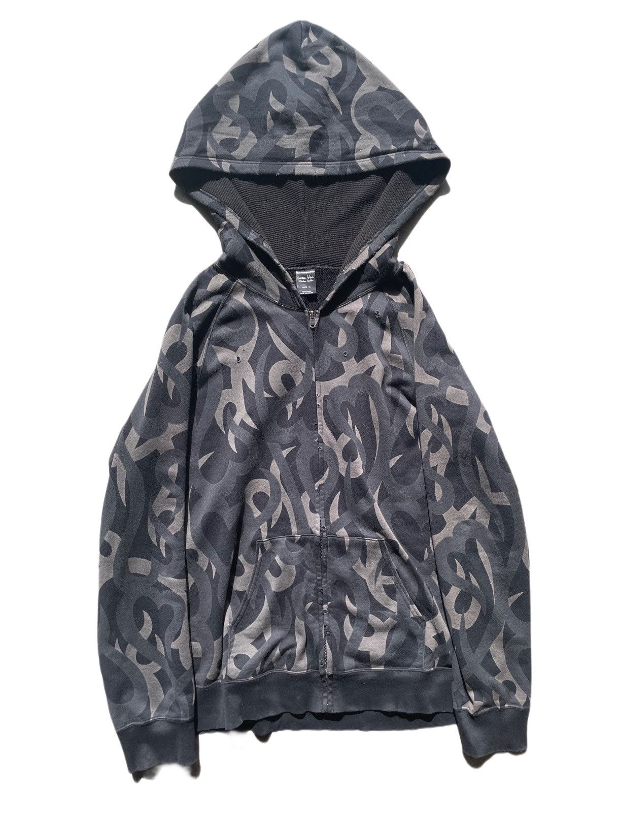 Number (N)ine number (n)ine aw04 black tribal zip | Grailed