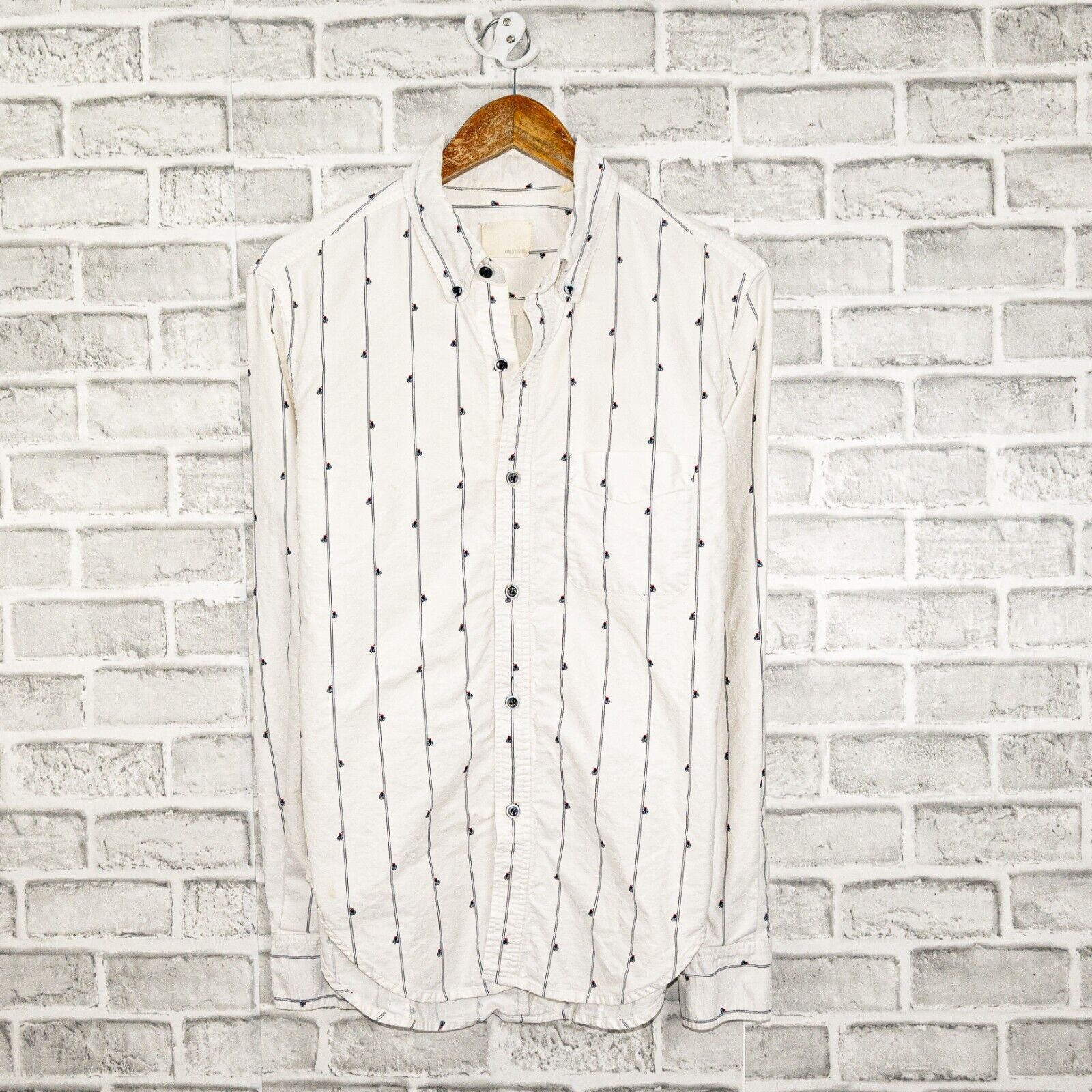 Band Of Outsiders BAND OF OUTSIDERS Men's Button Down Shirt White ...