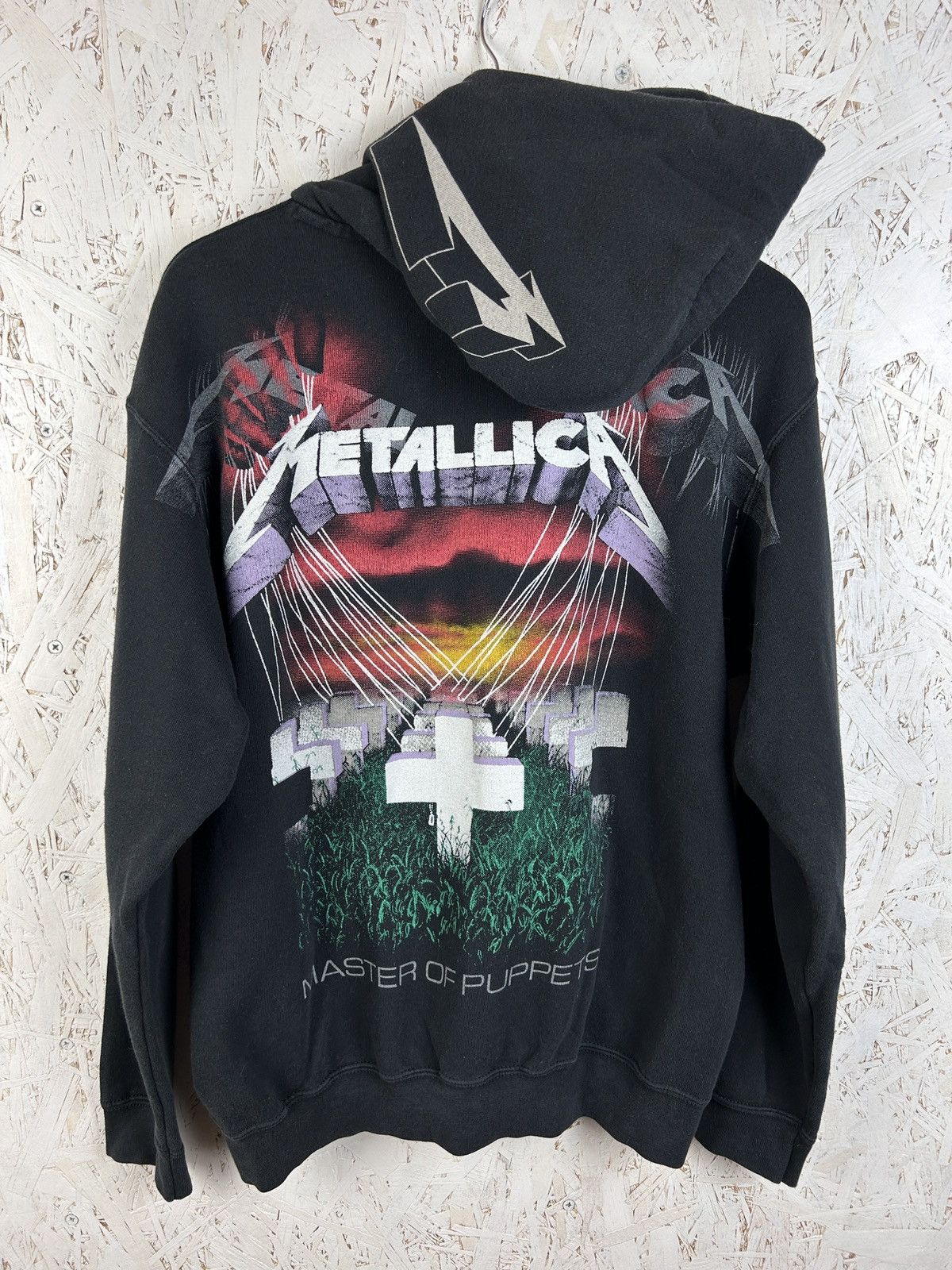 Band Tees Vintage Metallica Master Of Puppets Back Side AOP Zip Hoodie ...