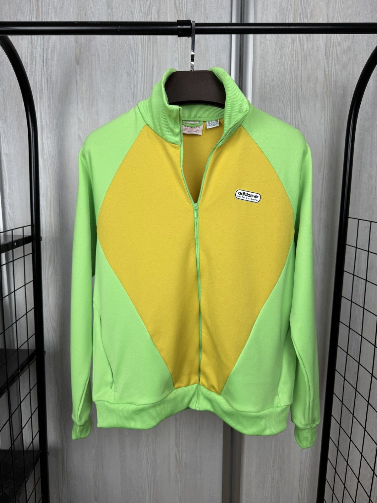 Adidas Adidas x Lotta Volkova Green Yellow Podium Track Top Jacket ...