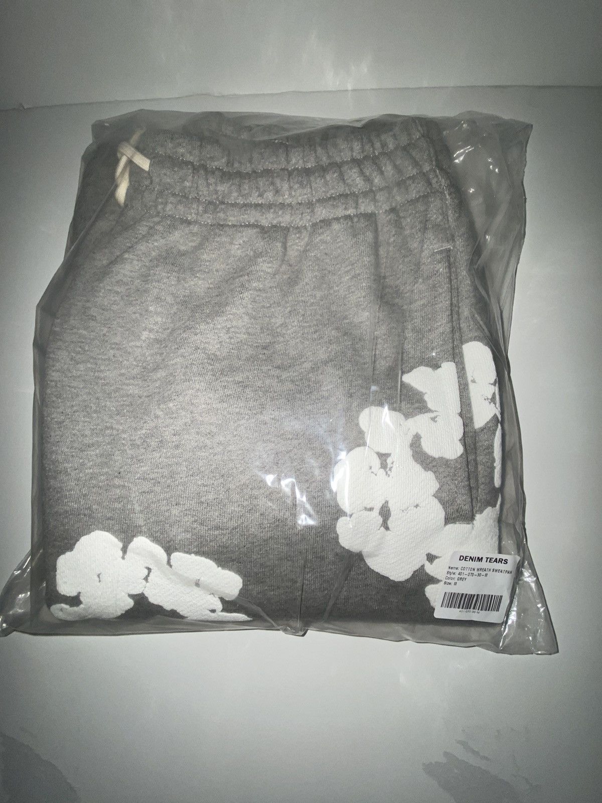 DENIM TEARS Denim Tears The Cotton Wreath Sweatpants Grey Medium In ...