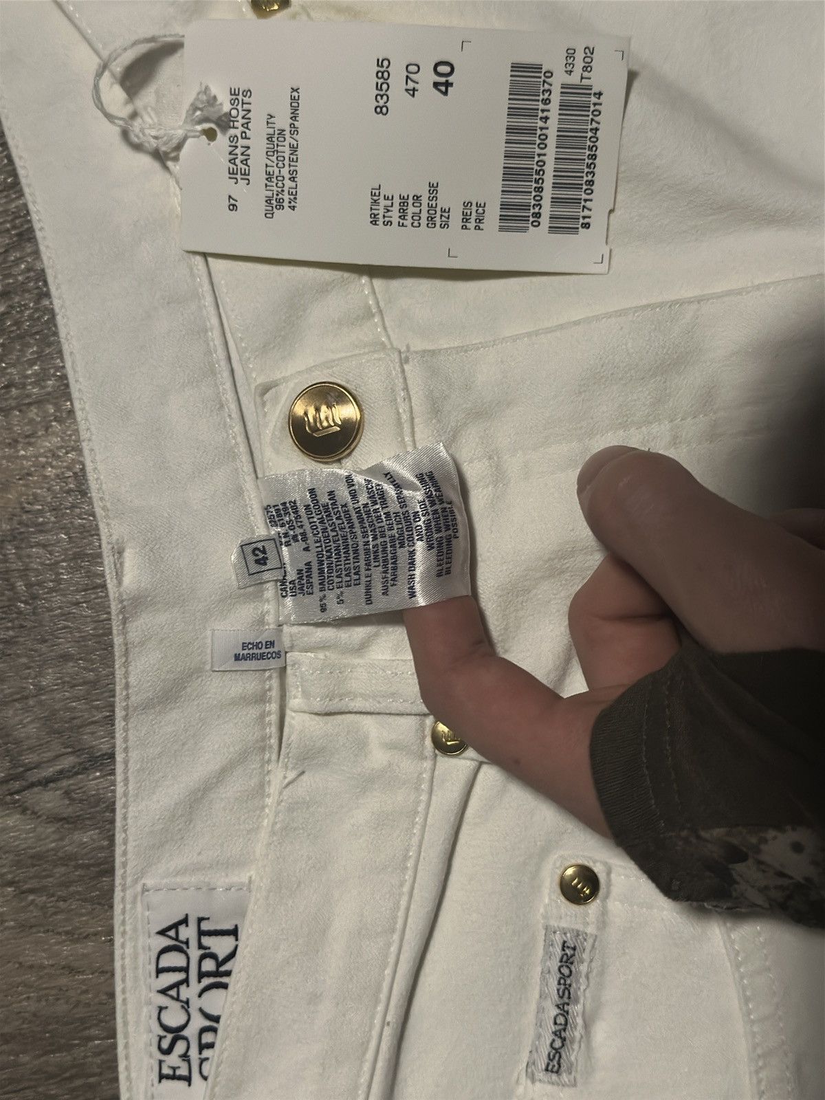 Escada × Escada Sport Escada Sport White Jeans | Grailed