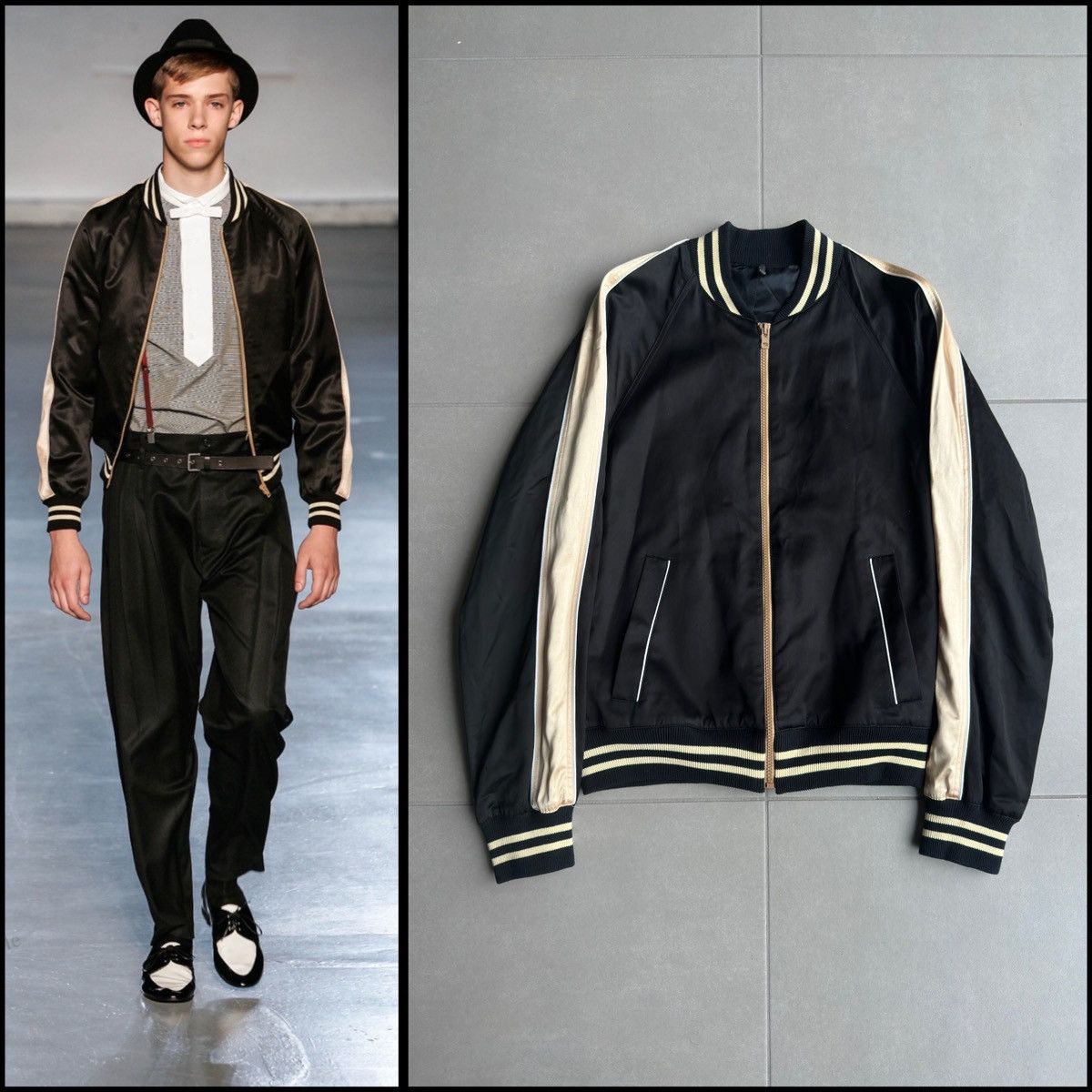 Dior × Hedi Slimane Dior Homme SS06 Satin Baseball jacket | Grailed