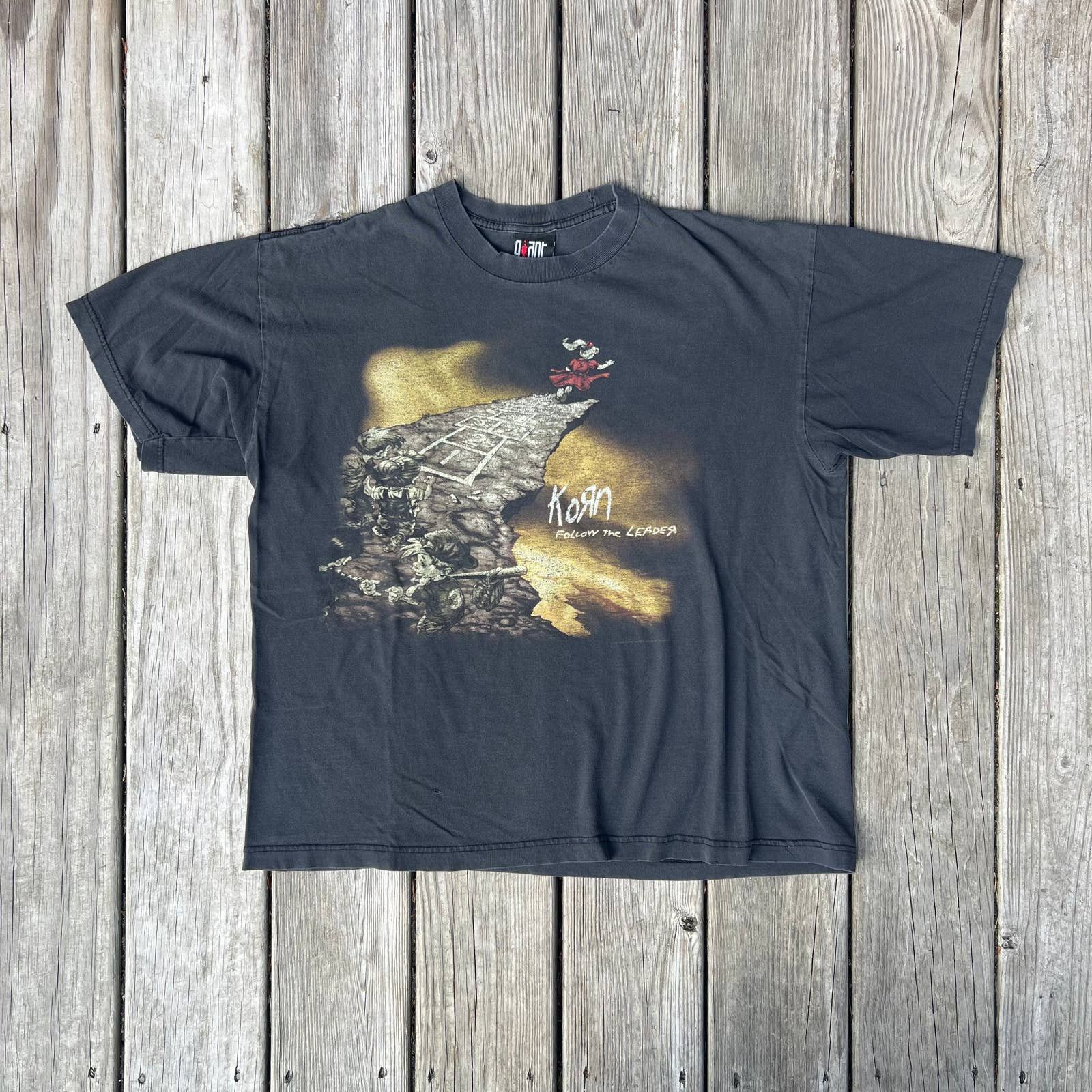 Band Tees × Streetwear × Vintage Vintage korn follow the leader faded ...