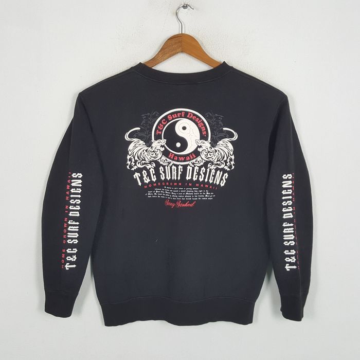 Vintage Vintage T&C SURF DESIGN Surfing Skateboard Style Sweatshirts ...