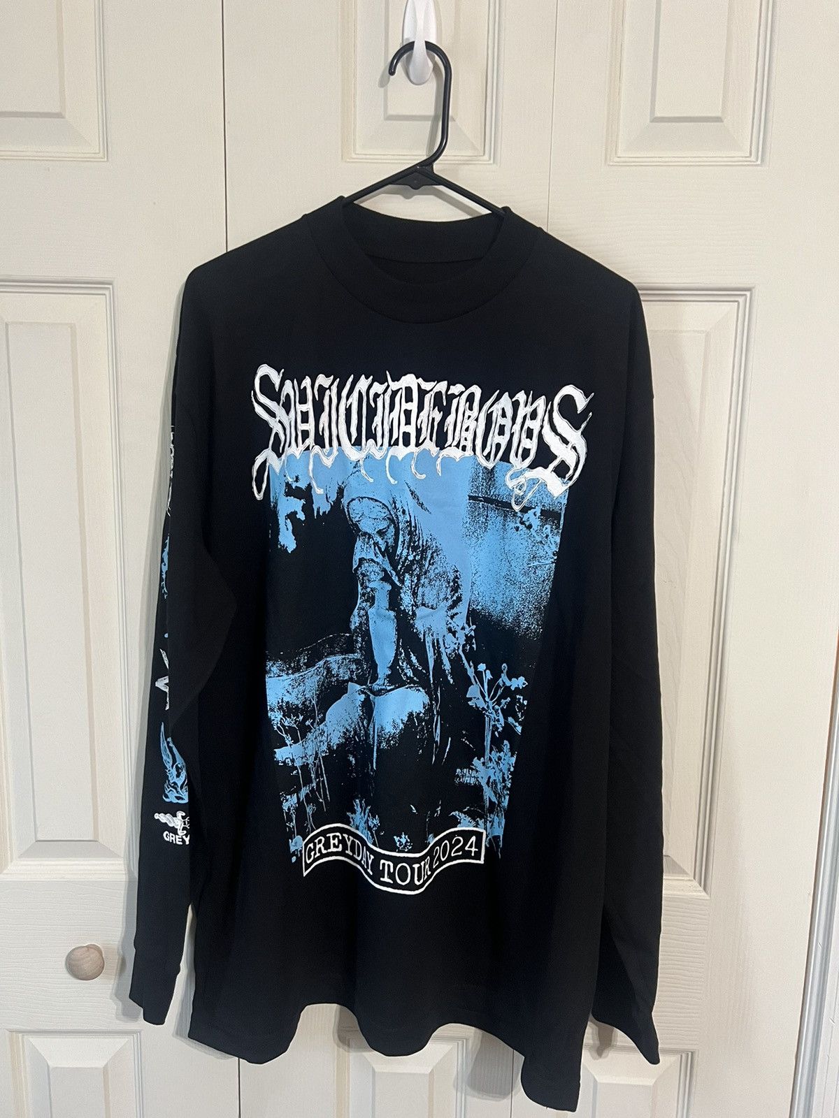 G59 Records × Pouya & $uicideboy$ Merch Greyday 2024 tour long sleeve ...