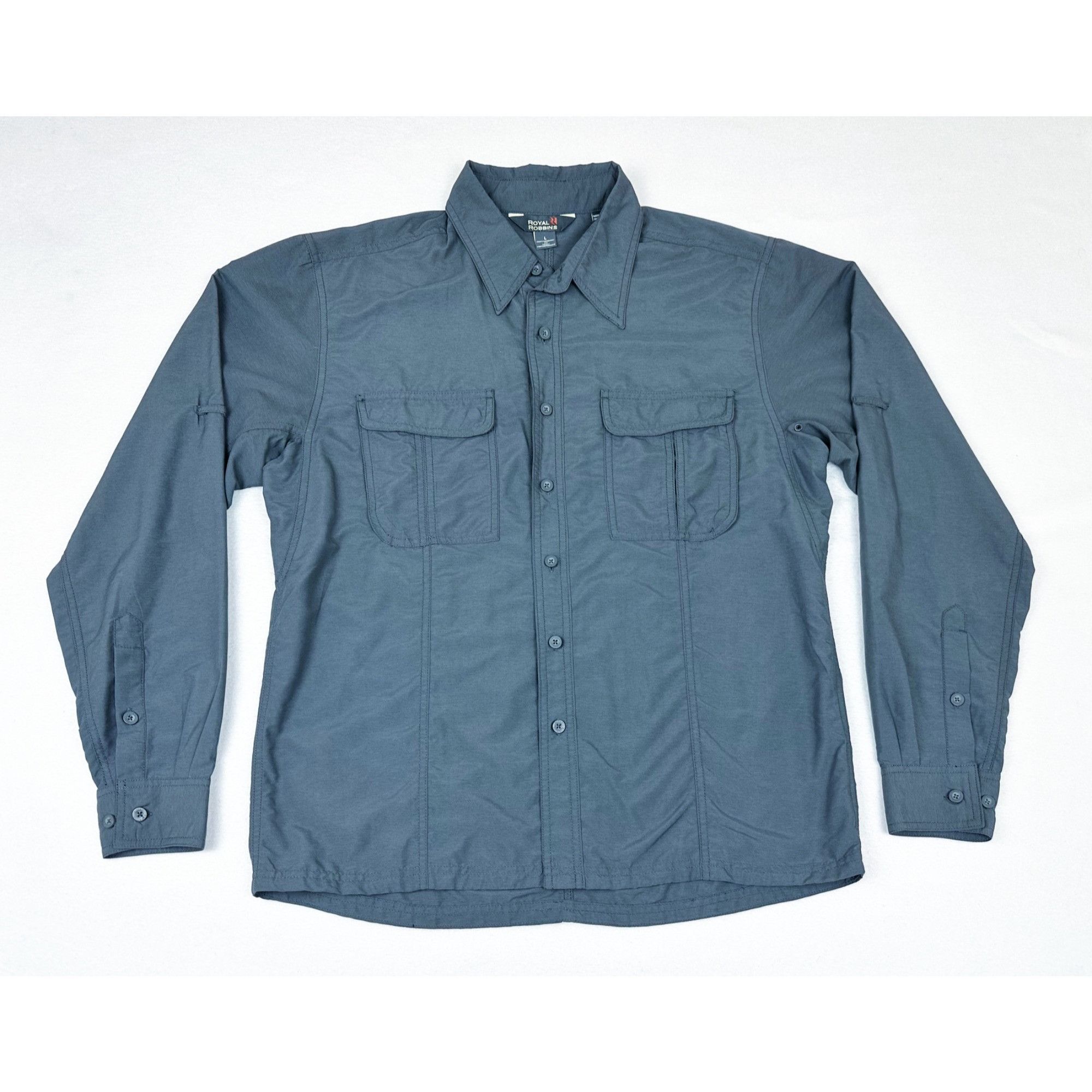 Royal Robbins Royal Robbins Shirt Grey Large Roll Tab Sleeve Vented