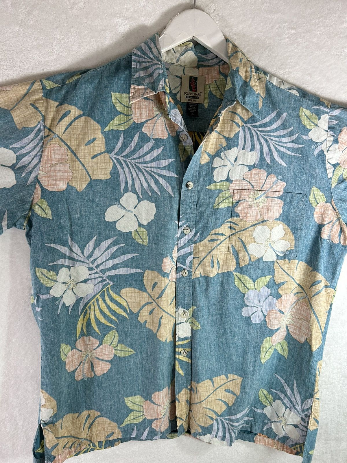 Vintage Tori Richard Hawaiian shirt large floral USA made cotton | Grailed