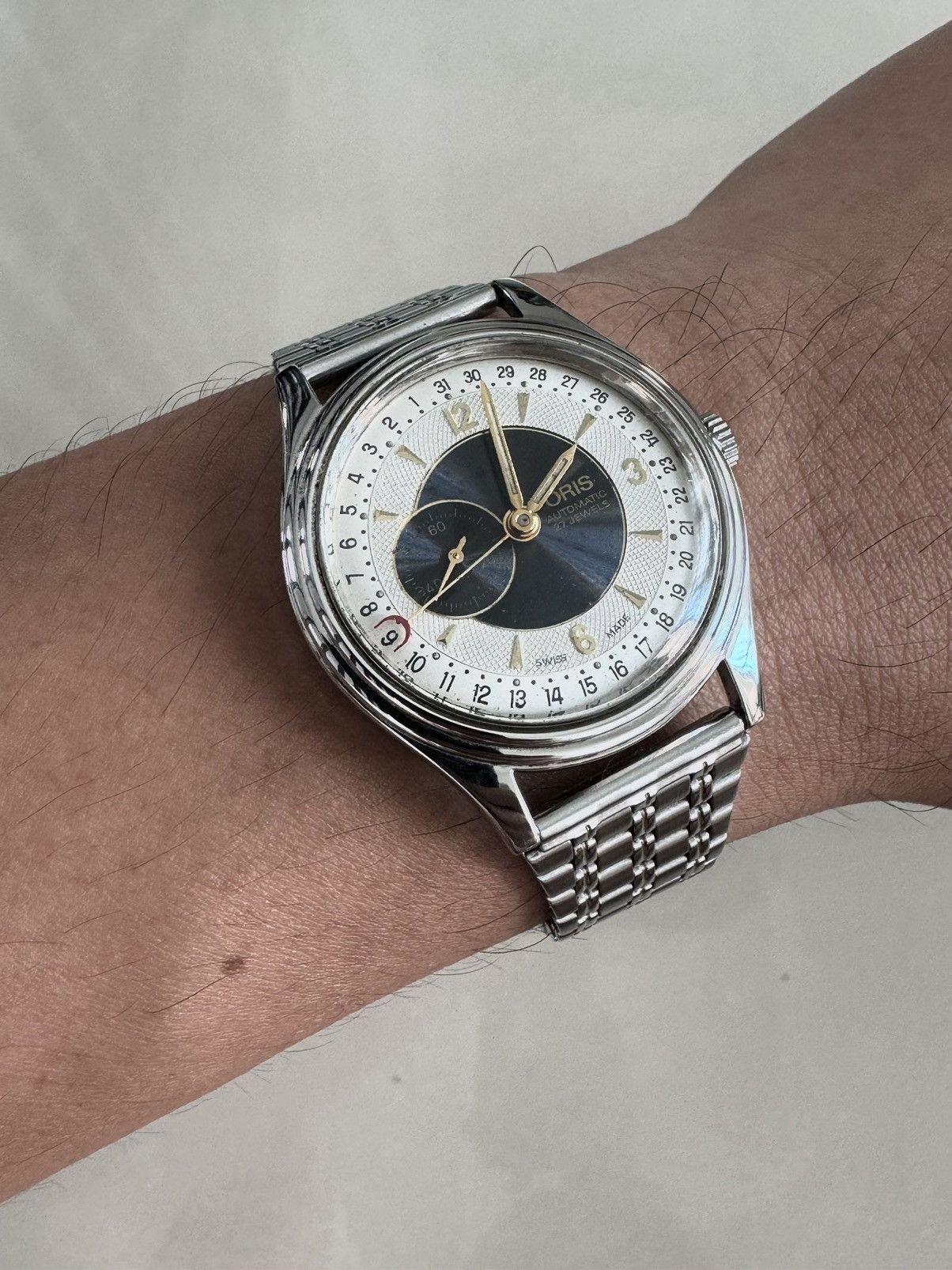 Oris ORIS POINTER DATE VINTAGE PANDA AUTOMATIC RARE WATCH | Grailed