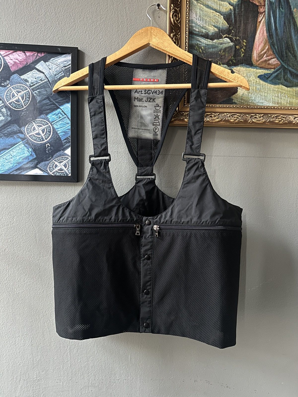 Prada Early 2000s Mesh Utility Vest Very Rare Model | Grailed