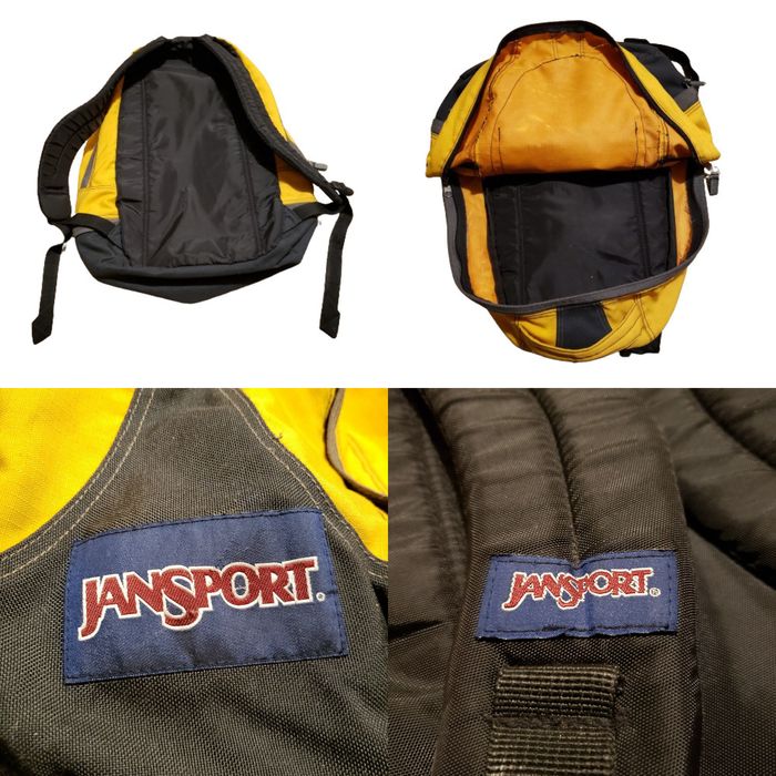 Jansport Jansport Backpack Knapsack Yellow Gray College Retro Y2K ...