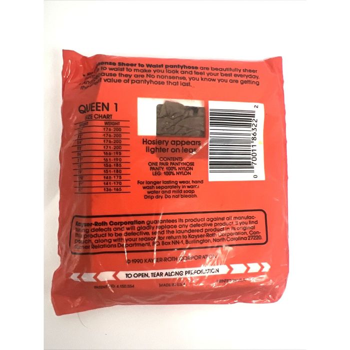 Vintage No Nonsense Sheer To Waist Pantyhose Sandalfoot Plus Q1 Tan ...