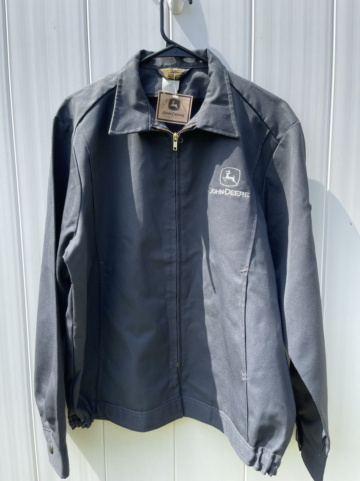 John Deere Vintage John Deere Protexall Gray Men Work Jacket Size Large ...
