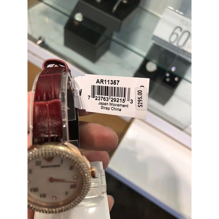 Emporio Armani Emporio Armani AR11357 Two-Hand Red Leather Watch | Grailed