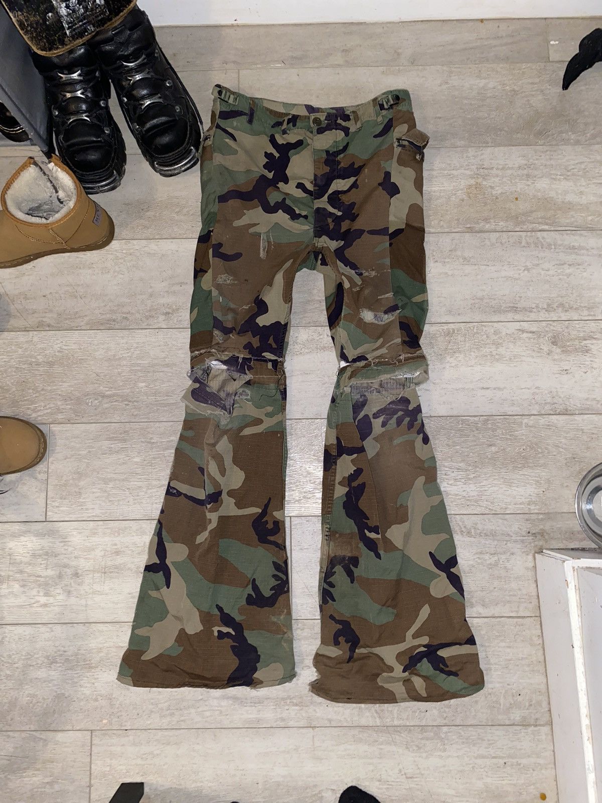 Handmade 1/1 reworked vintage military flares | Grailed