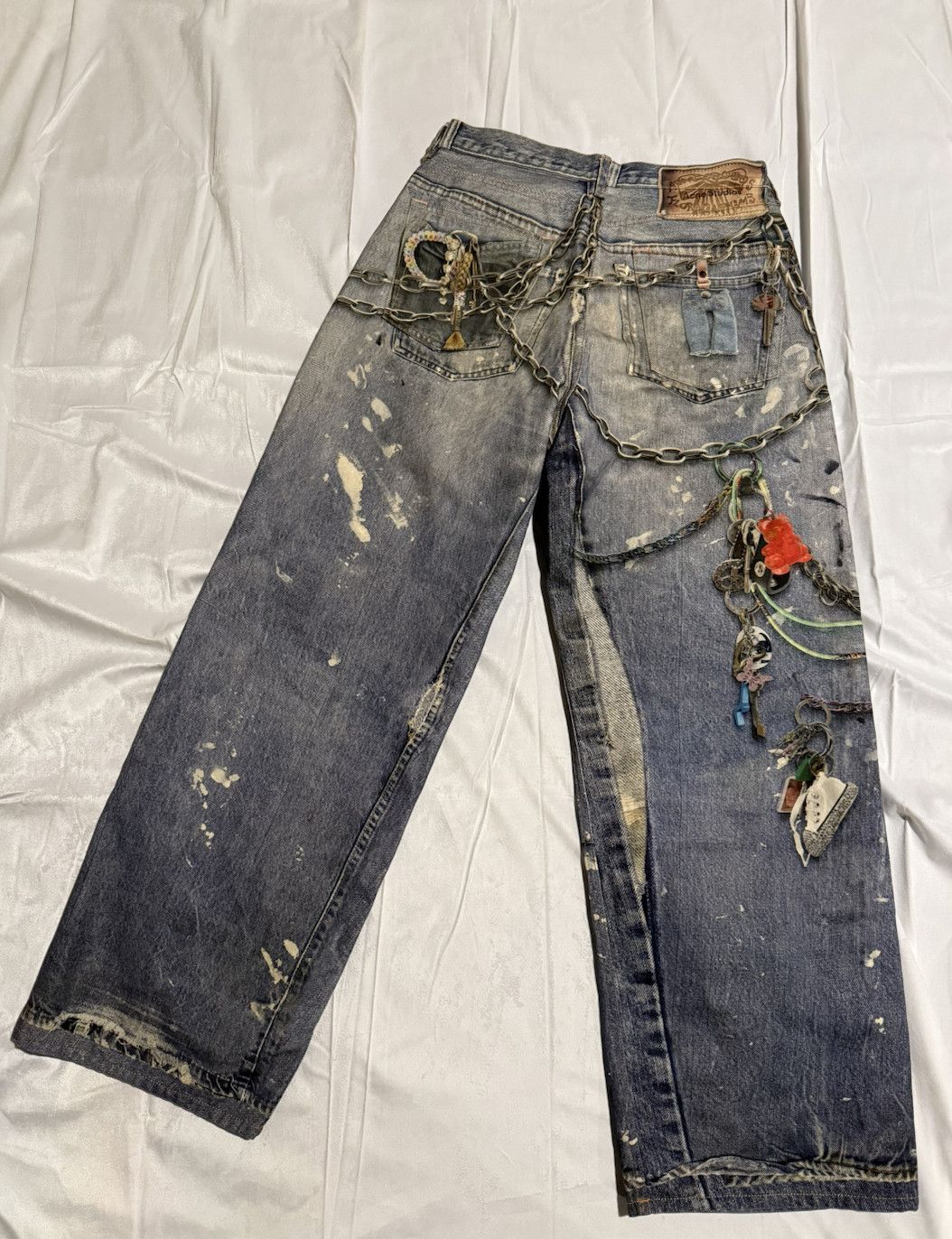 Acne Studios 1981M DENIM JEANS - TROMPE L'OEIL CHAINS DESIGN | Grailed