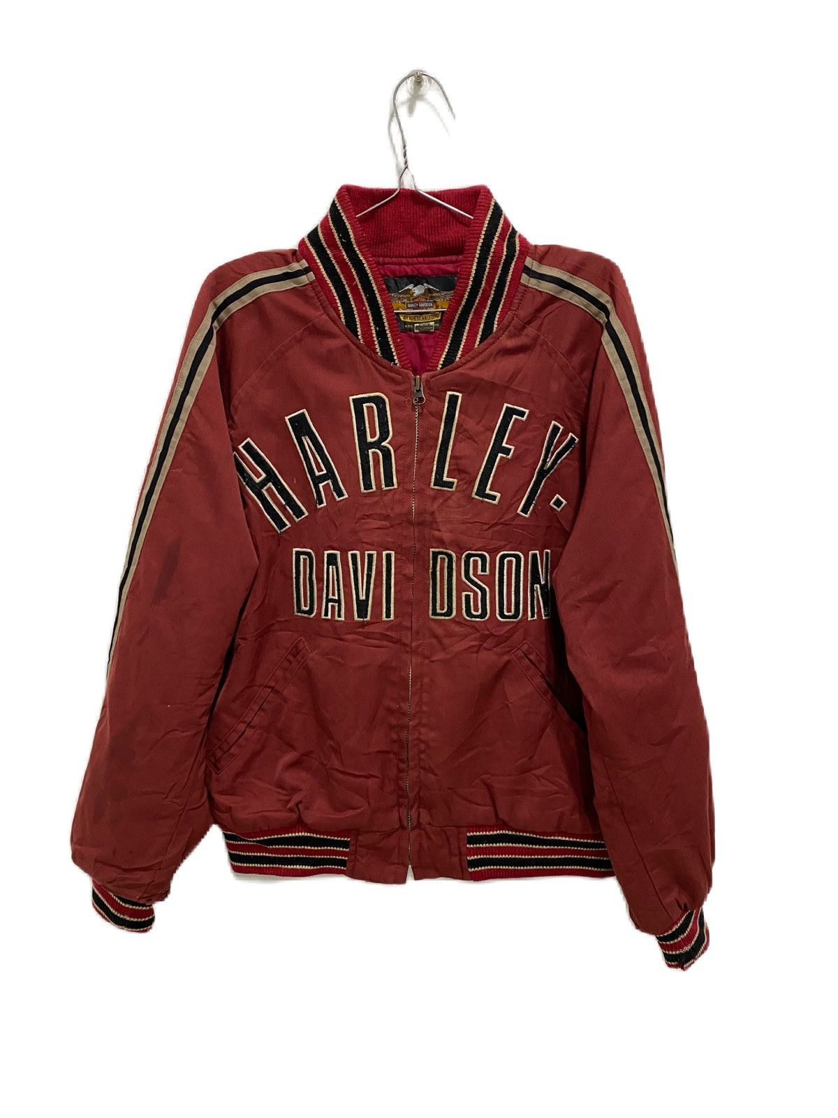 Vintage VINTAGE HARLEY DAVIDSON JACKET SPELL OUT VARSITY STYLE | Grailed