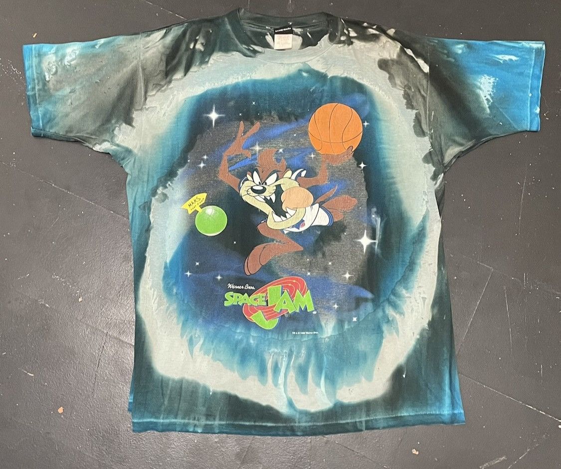 Vintage × Warner Bros 1996 Space Jam Taz Devil Basketball movie looney ...