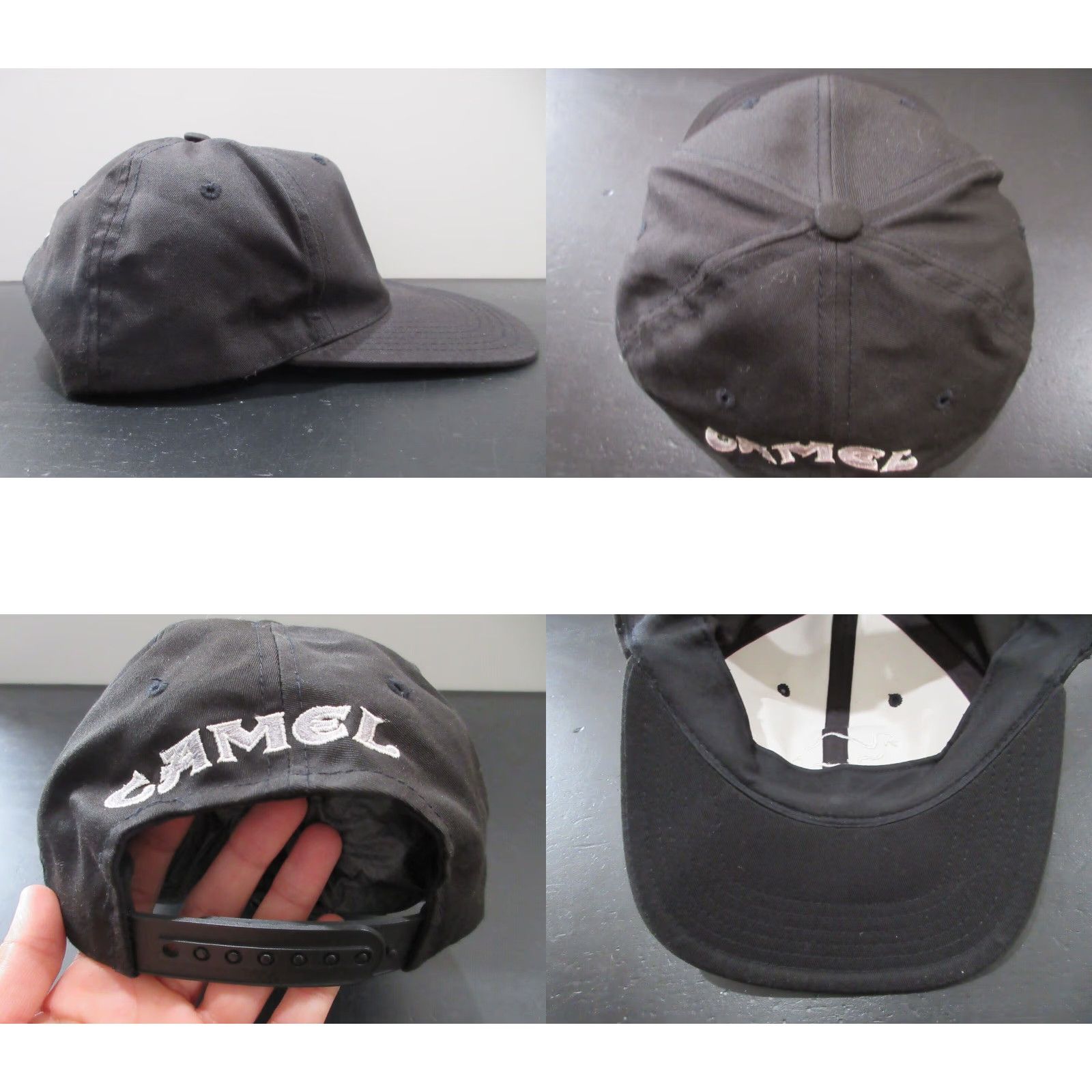 Camel VINTAGE Camel Hat Cap Snap Back Black White Logo Cigarette ...