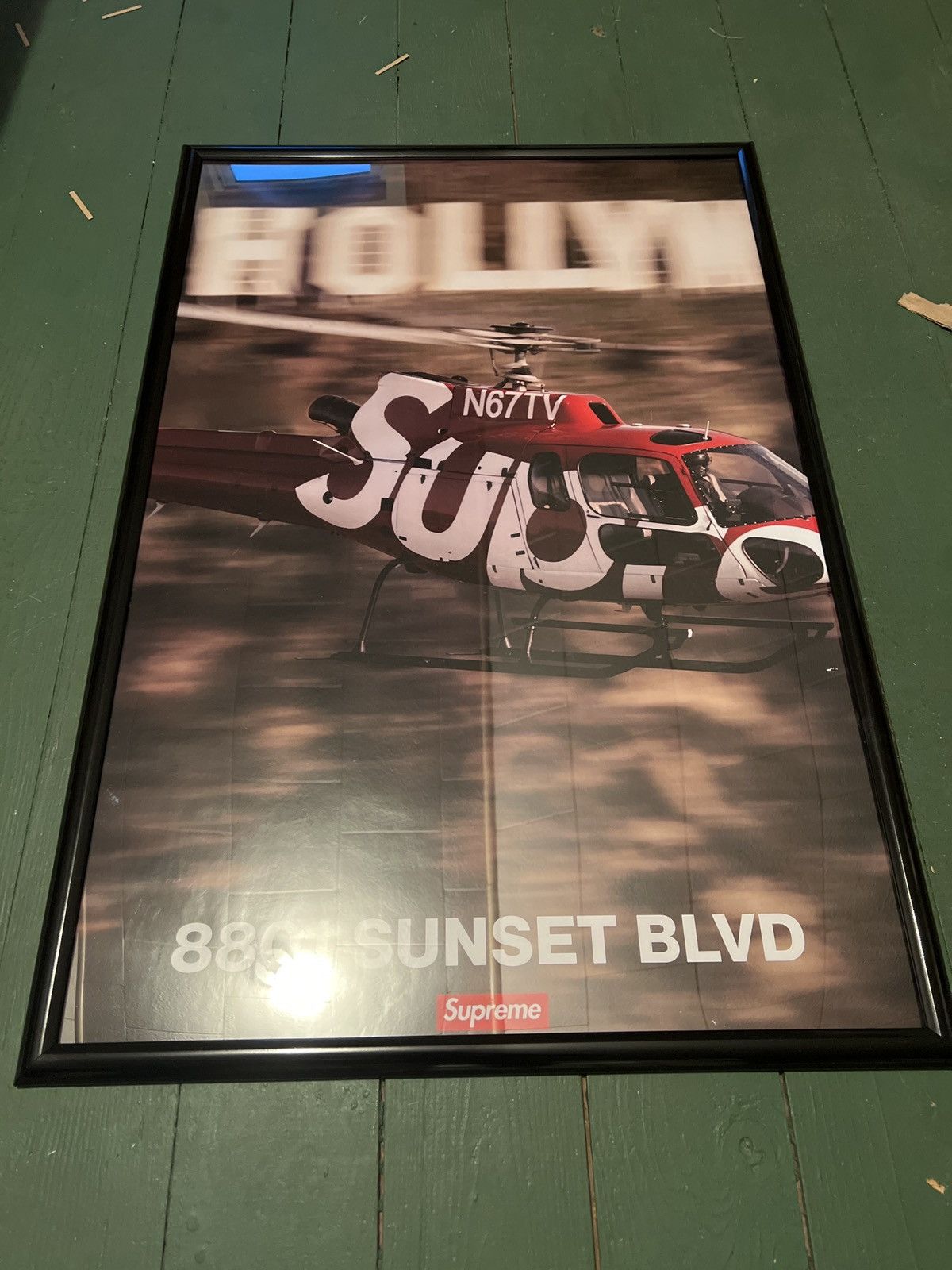 Supreme Supreme helicopter poster w/ Frame | Grailed