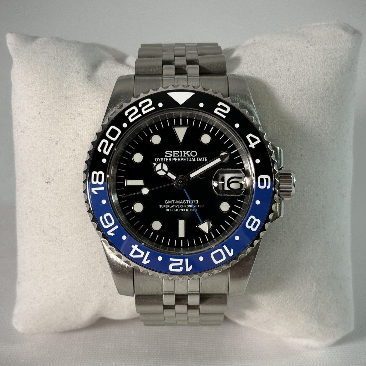 Seiko Seiko Mod “Batgirl” GMT Watch w/ NH34 Automatic Movement | Grailed